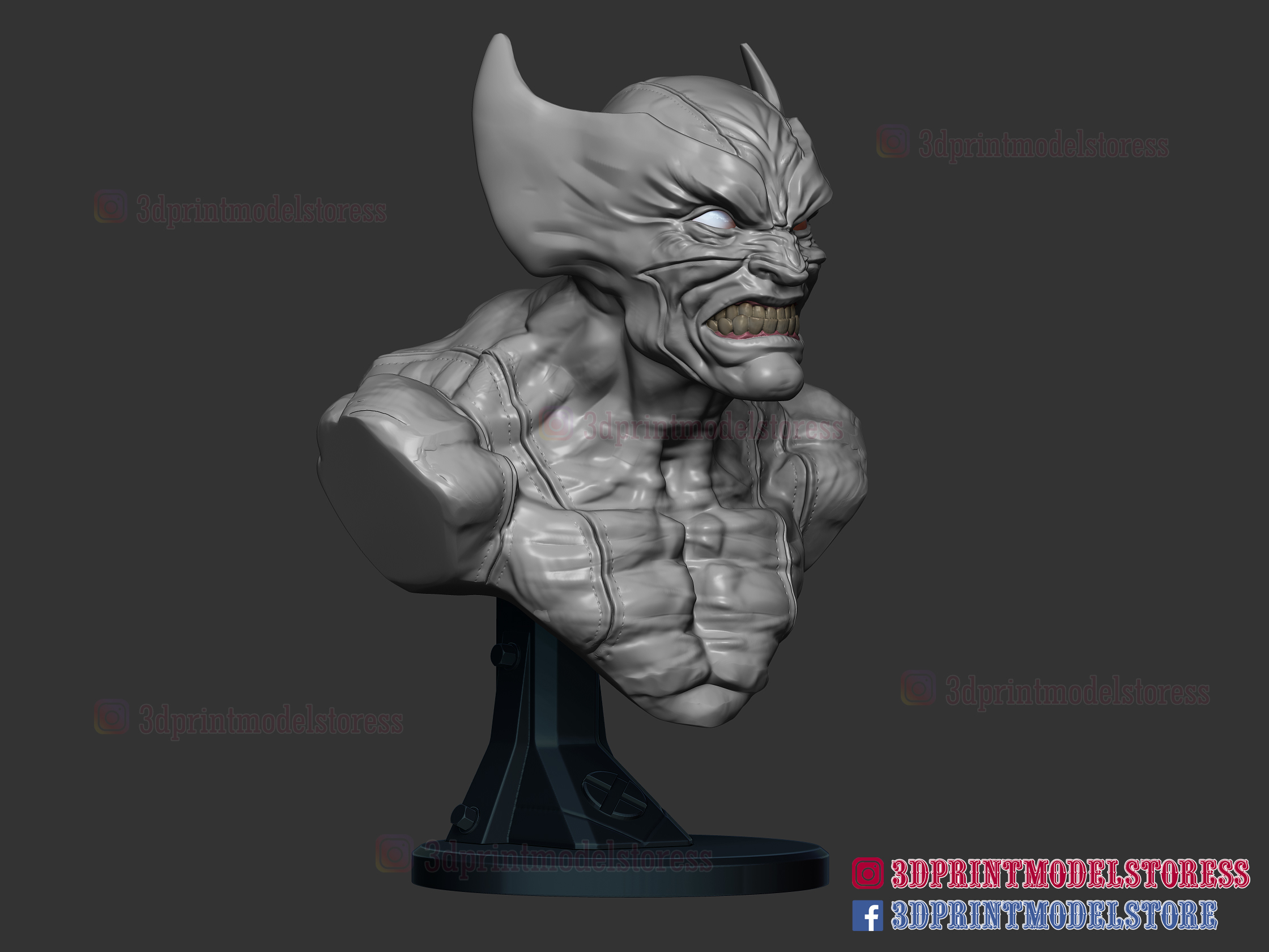 3D file Marvel Wolverine Bust X-men Sculpture STL File 👤 ・3D printer ...