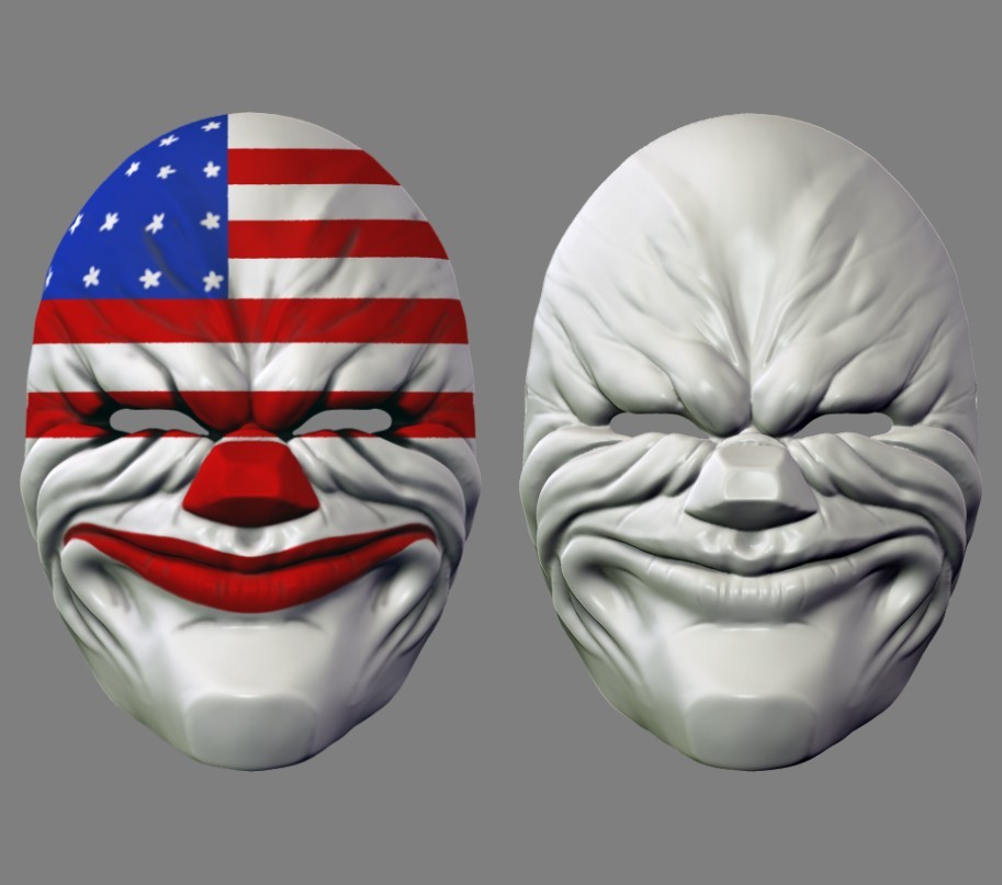 3D file Payday 2 the Heist Dallas Game Mask Cosplay Halloween STL File ...