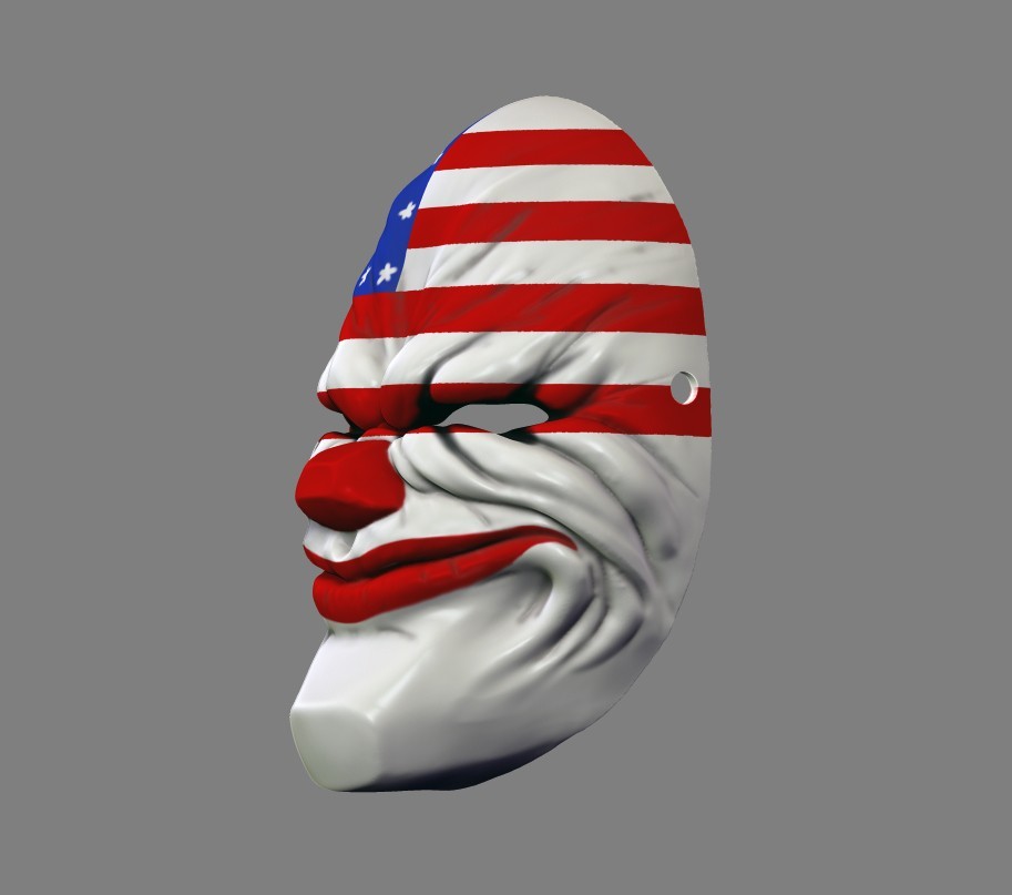 3D file Payday 2 the Heist Dallas Game Mask Cosplay Halloween STL File ...