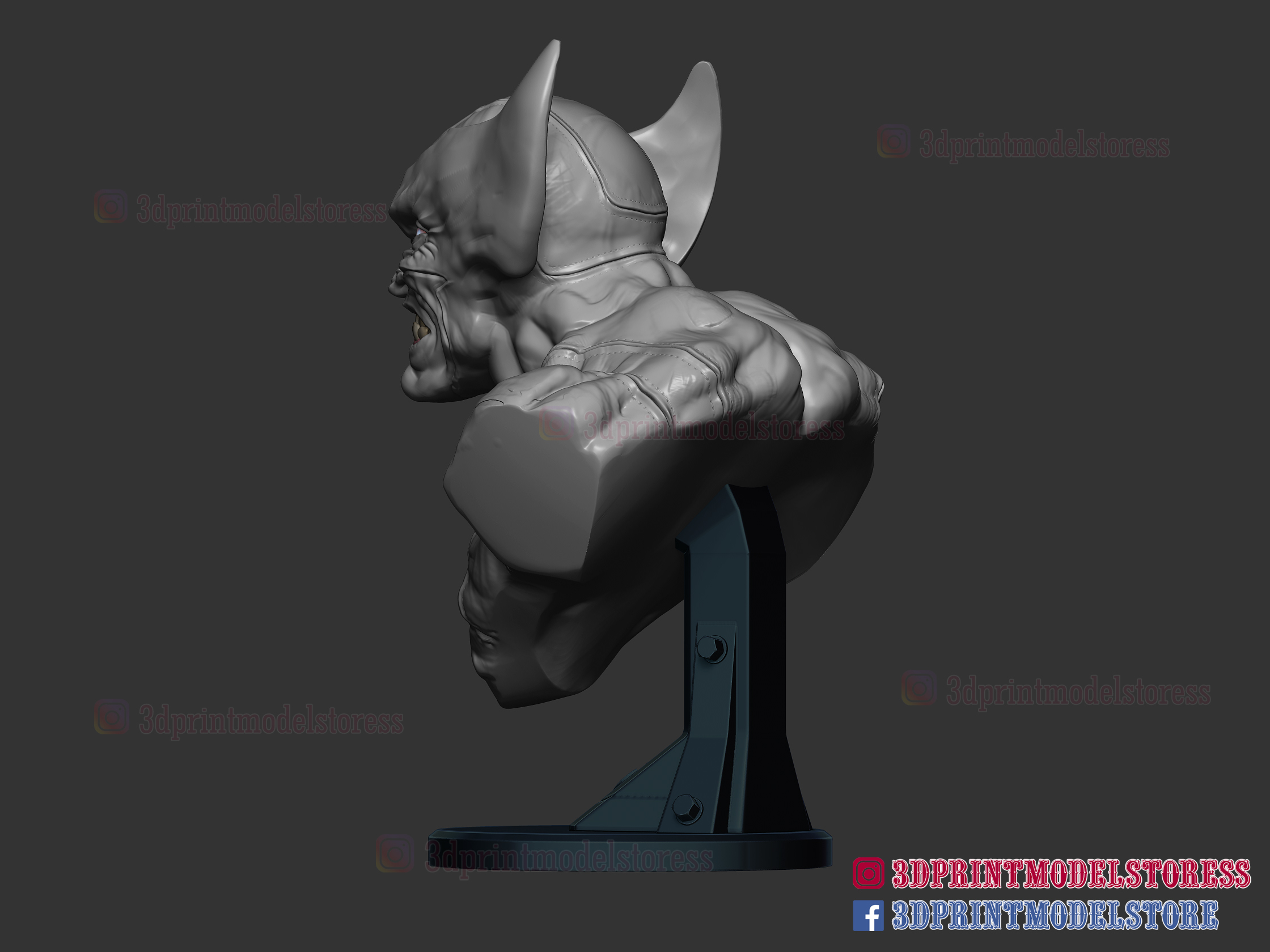 3D file Marvel Wolverine Bust X-men Sculpture STL File 👤 ・3D printer ...