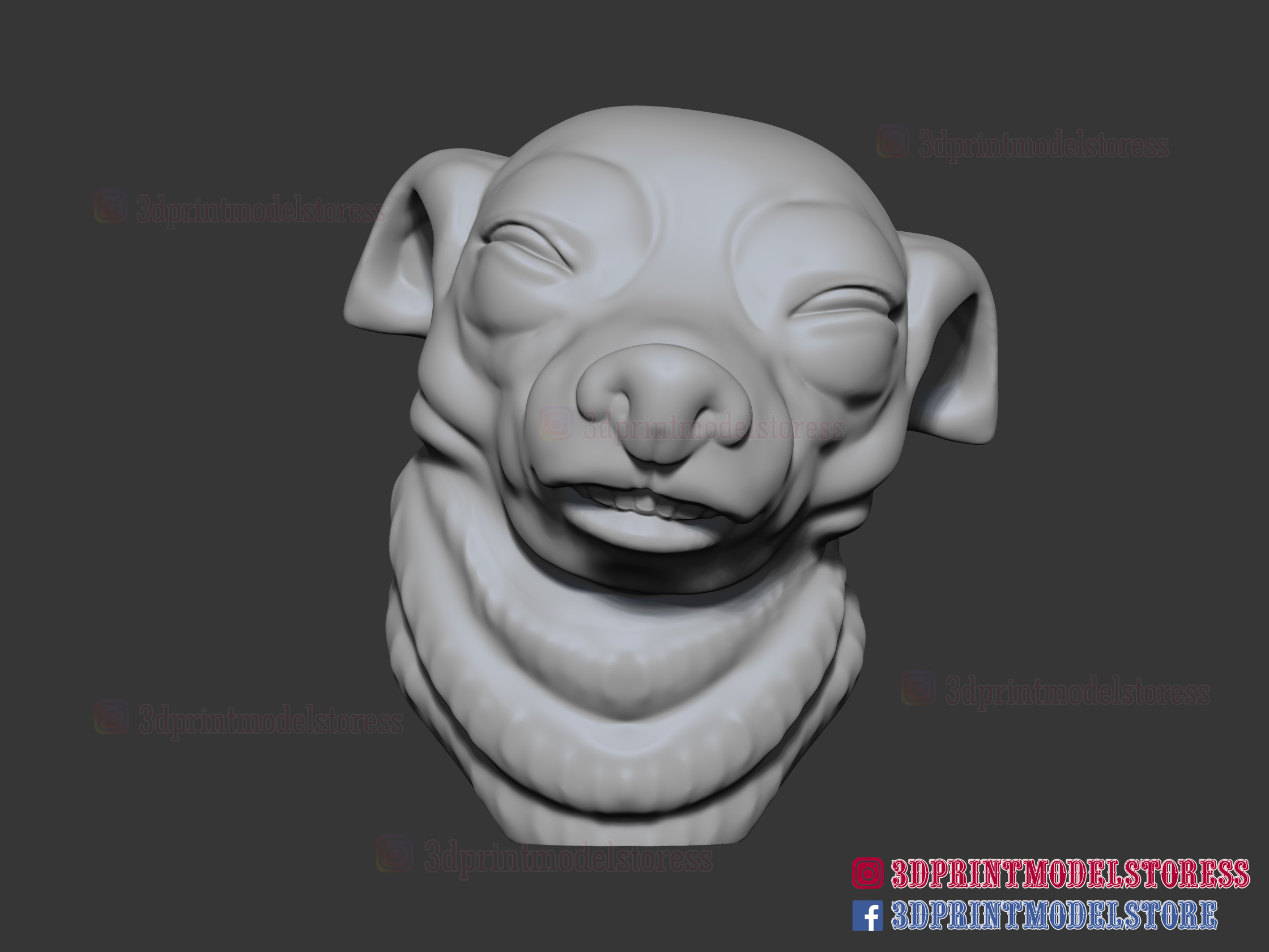 STL file Meme Dog Face - Doge Meme 🐕・3D printing model to download・Cults
