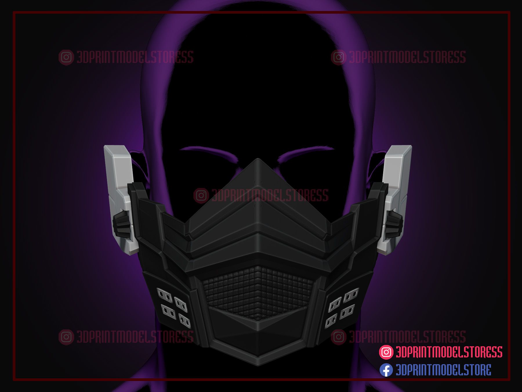 📁 Shinso Hitoshi Mask My Hero Academia - Artificial Vocal Cords STL ...