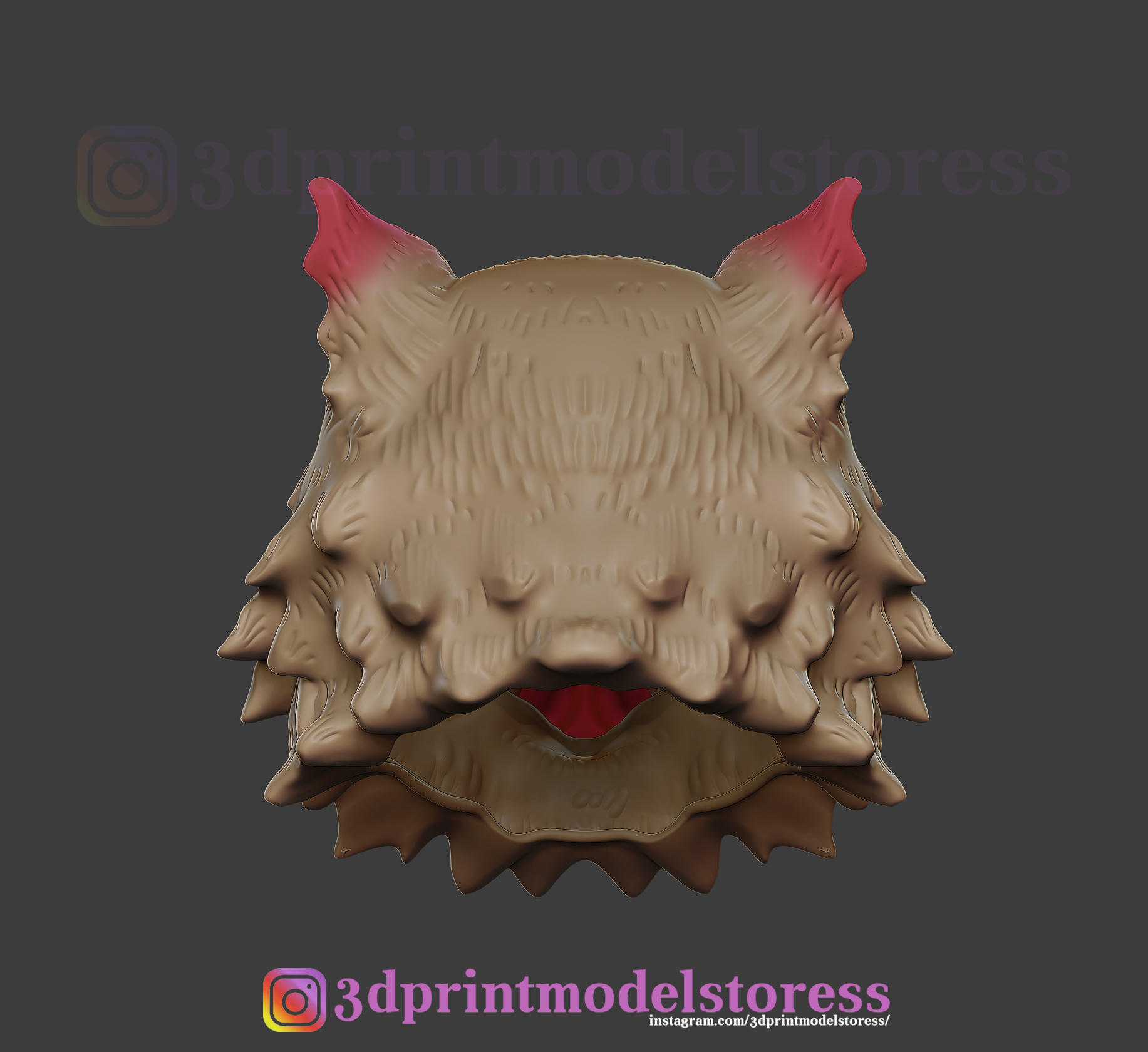 🪖 Demon Slayer Inosuke Mask Kimetsu no Yaiba Cosplay Helmet・ 3D File ...