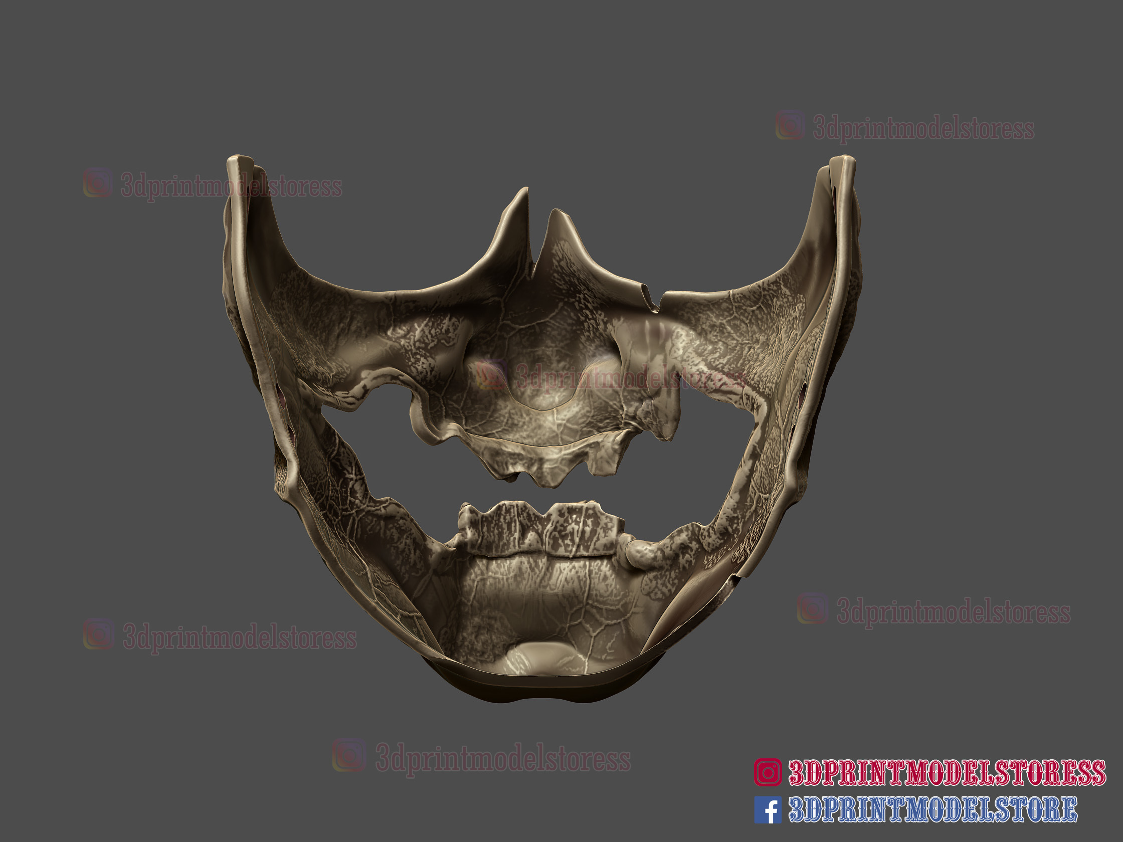 3D file Ghost of Tsushima Skeletal Vengeance Mask - Japanese Oni ...