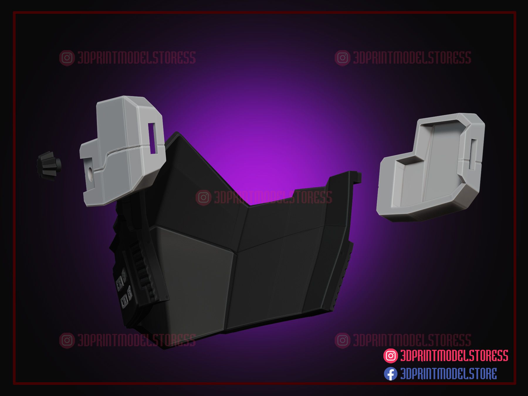 📁 Shinso Hitoshi Mask My Hero Academia - Artificial Vocal Cords STL ...