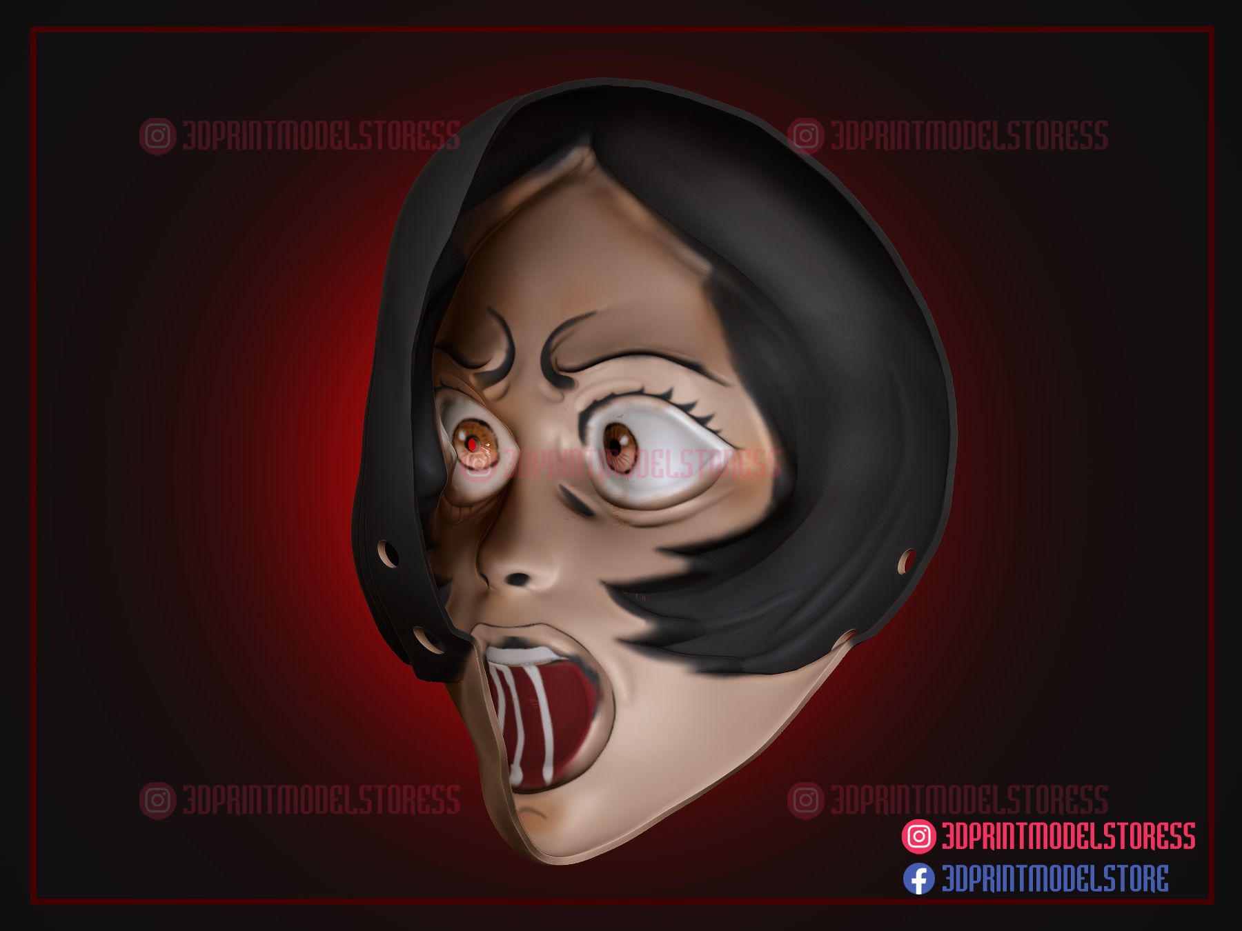🎃 Junji Ito Mask - Halloween Cosplay - Horror Mask - Premium STL File ...