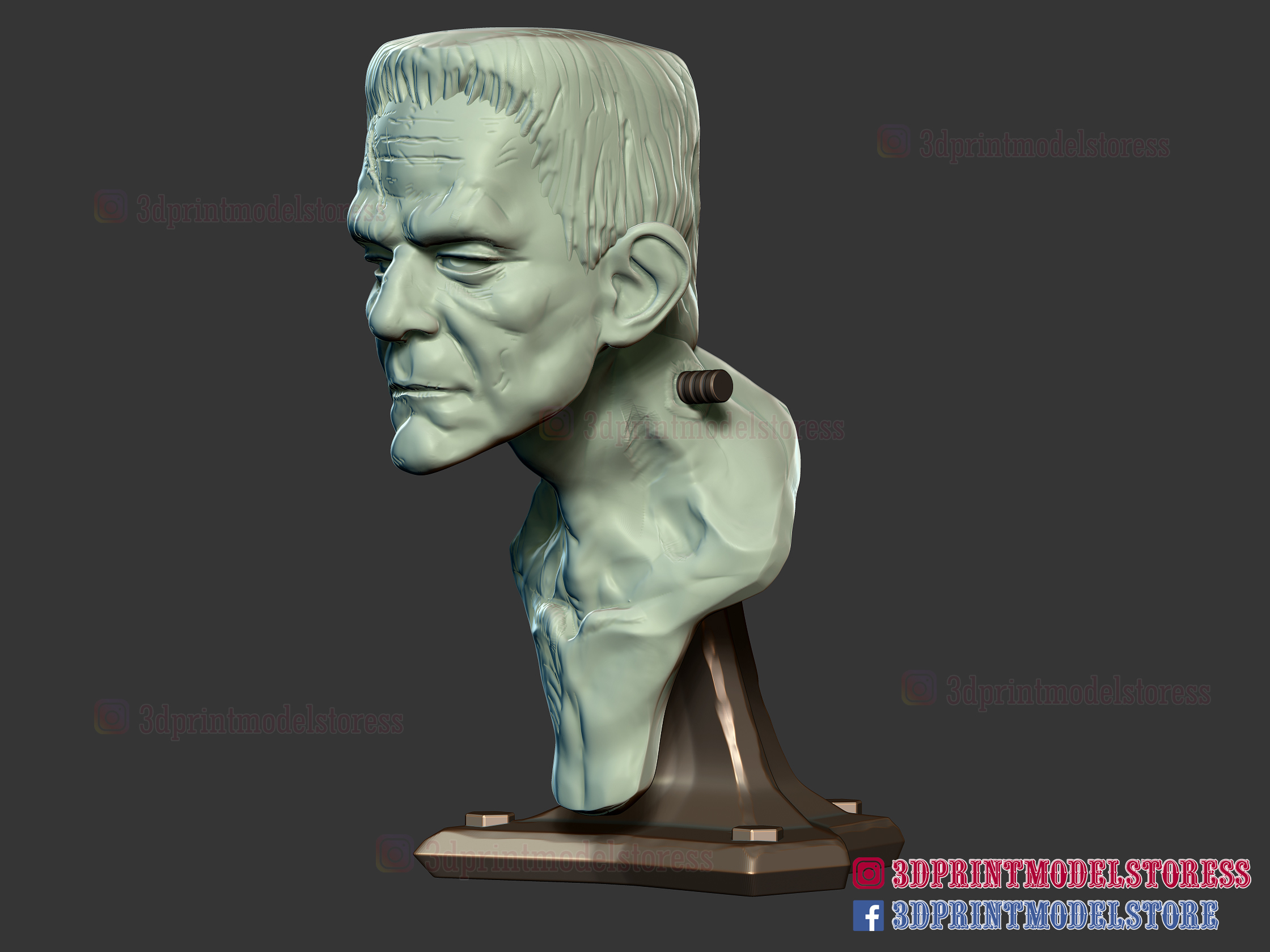 Archivo 3D Frankenstein Monster Sculpture Bust STL File - Busto ...