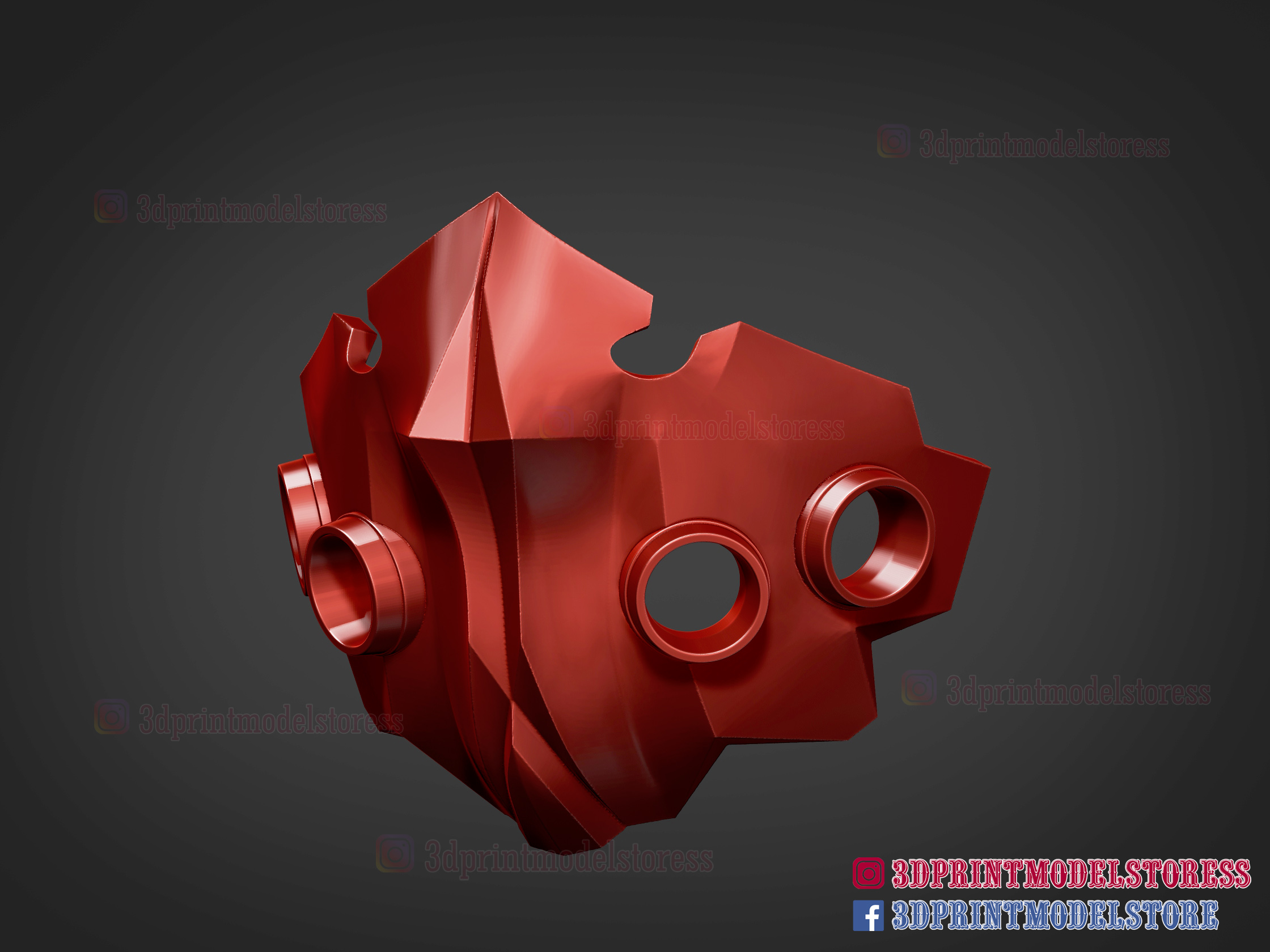 🗼 Tokyo Ghoul Tatara Red Mask - Anime Cosplay Halloween・Archivo STL ...