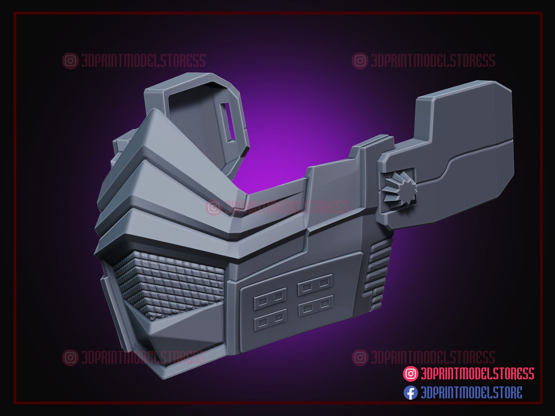 📁 Shinso Hitoshi Mask My Hero Academia - Artificial Vocal Cords STL ...