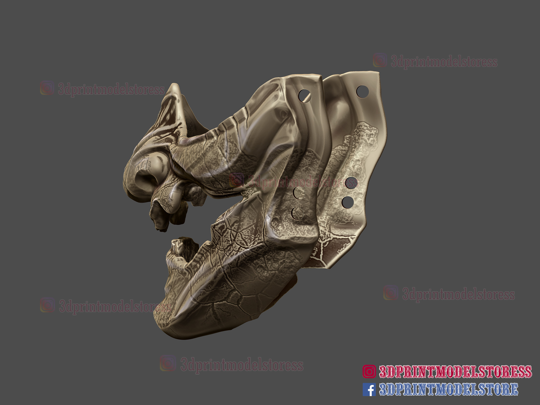 3D file Ghost of Tsushima Skeletal Vengeance Mask - Japanese Oni ...