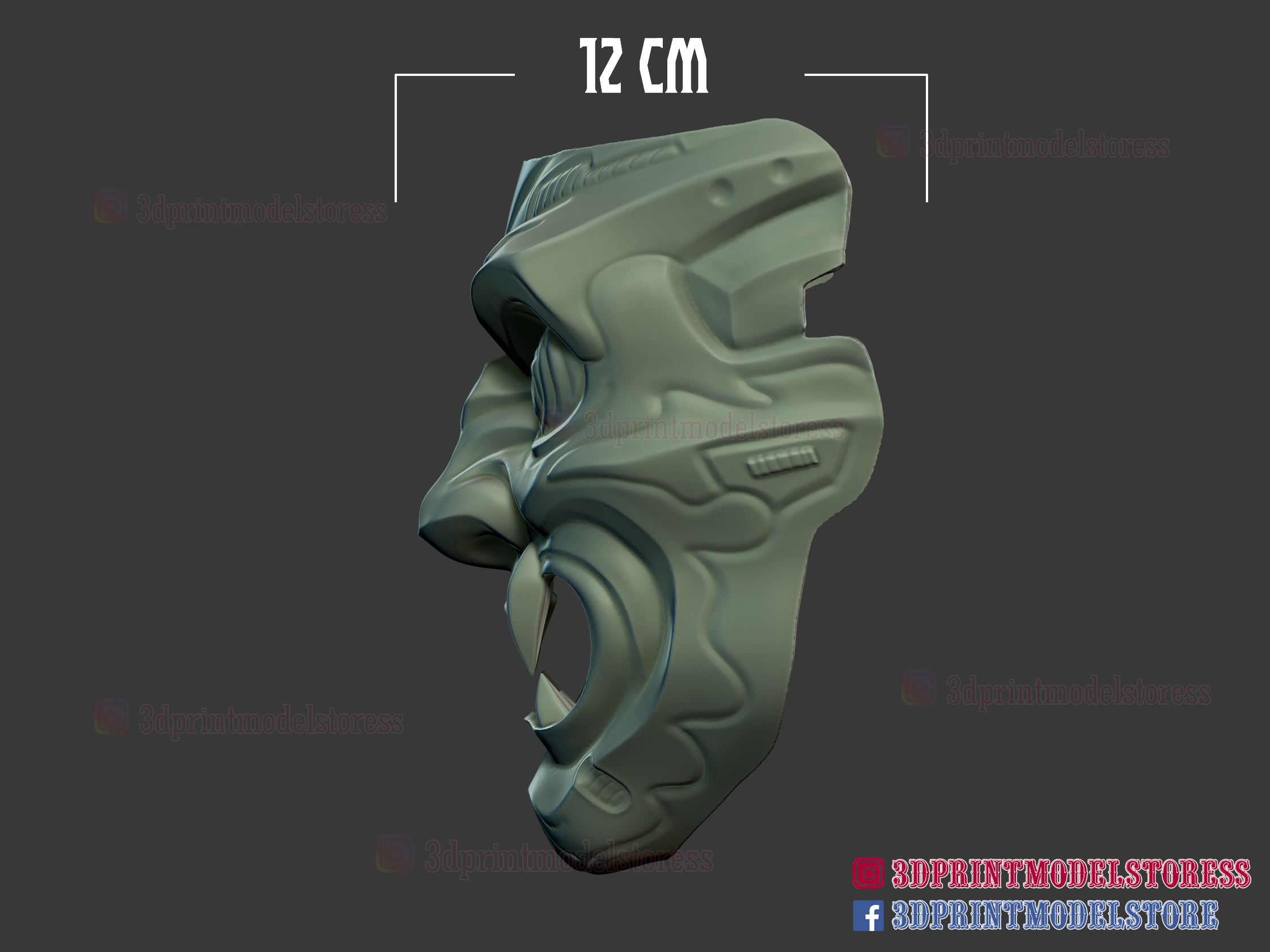 3D file Cyborg Oni Mask - Japanese Kitsune Demon 🤖 ・Template to ...