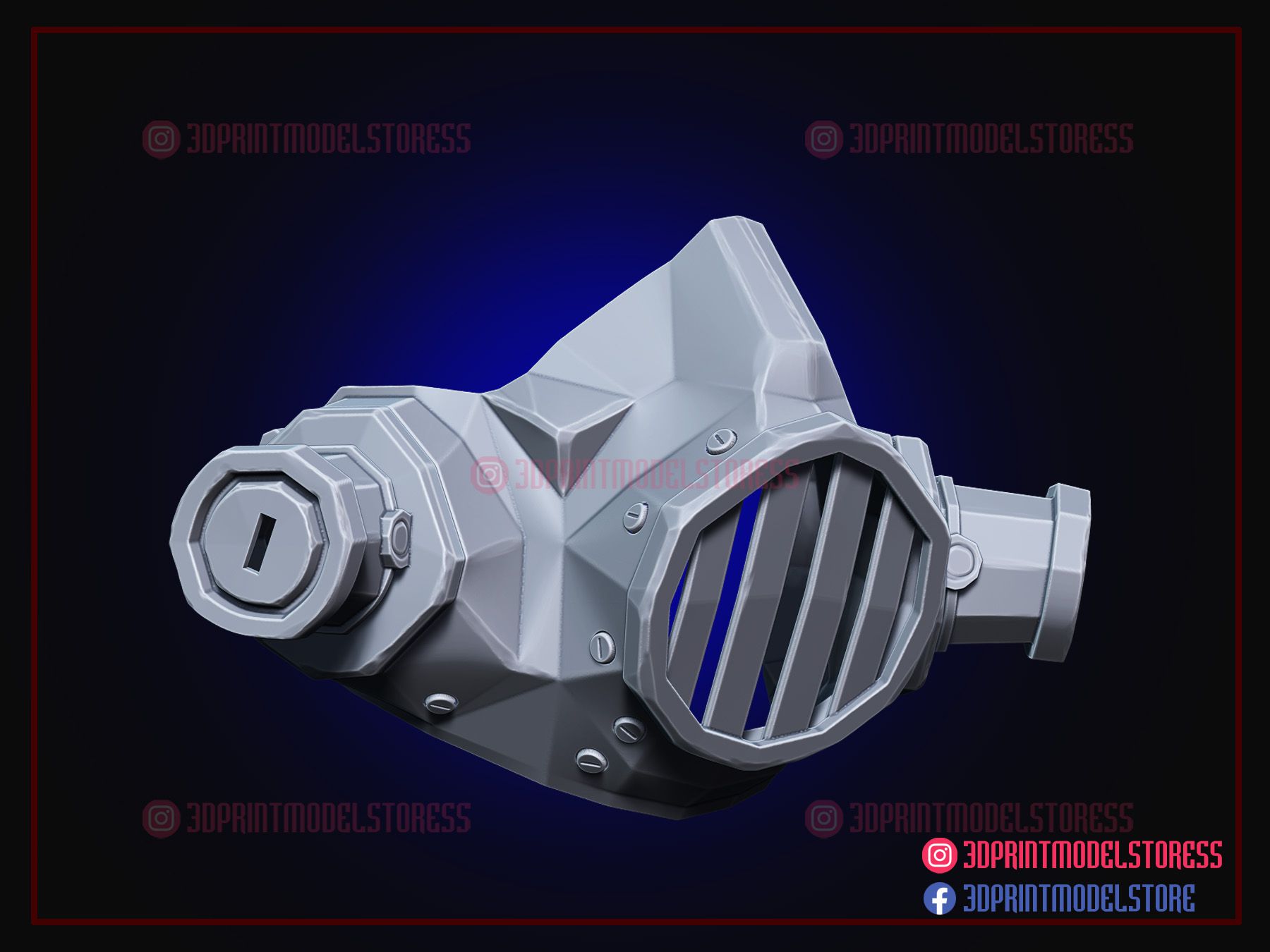 🚓 Enforcer Mask - League of Legends Arcane Cosplay Mask・ 3D File for ・Cults