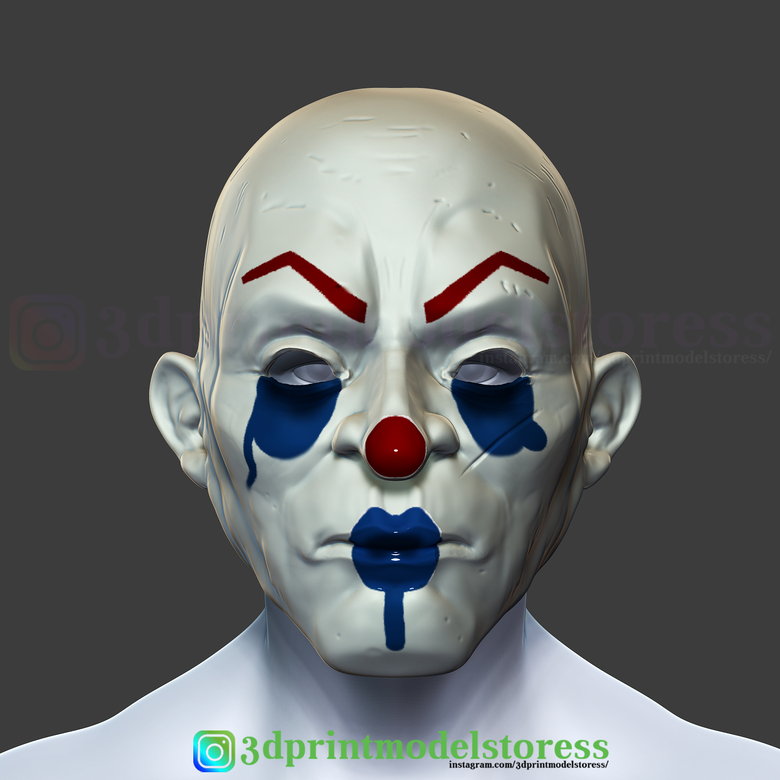 3D file Henchmen Dark Knight Clown Joker Mask Costume Helmet 🤡 ・3D ...