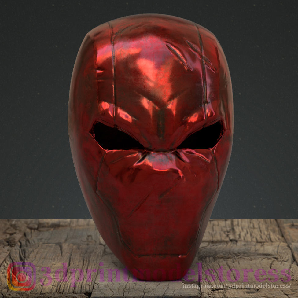 🪖 Red Hood Rebirth Helmet - Red Hood Mask Jason Todd Superhero STL File・ 3D File for ・Cults