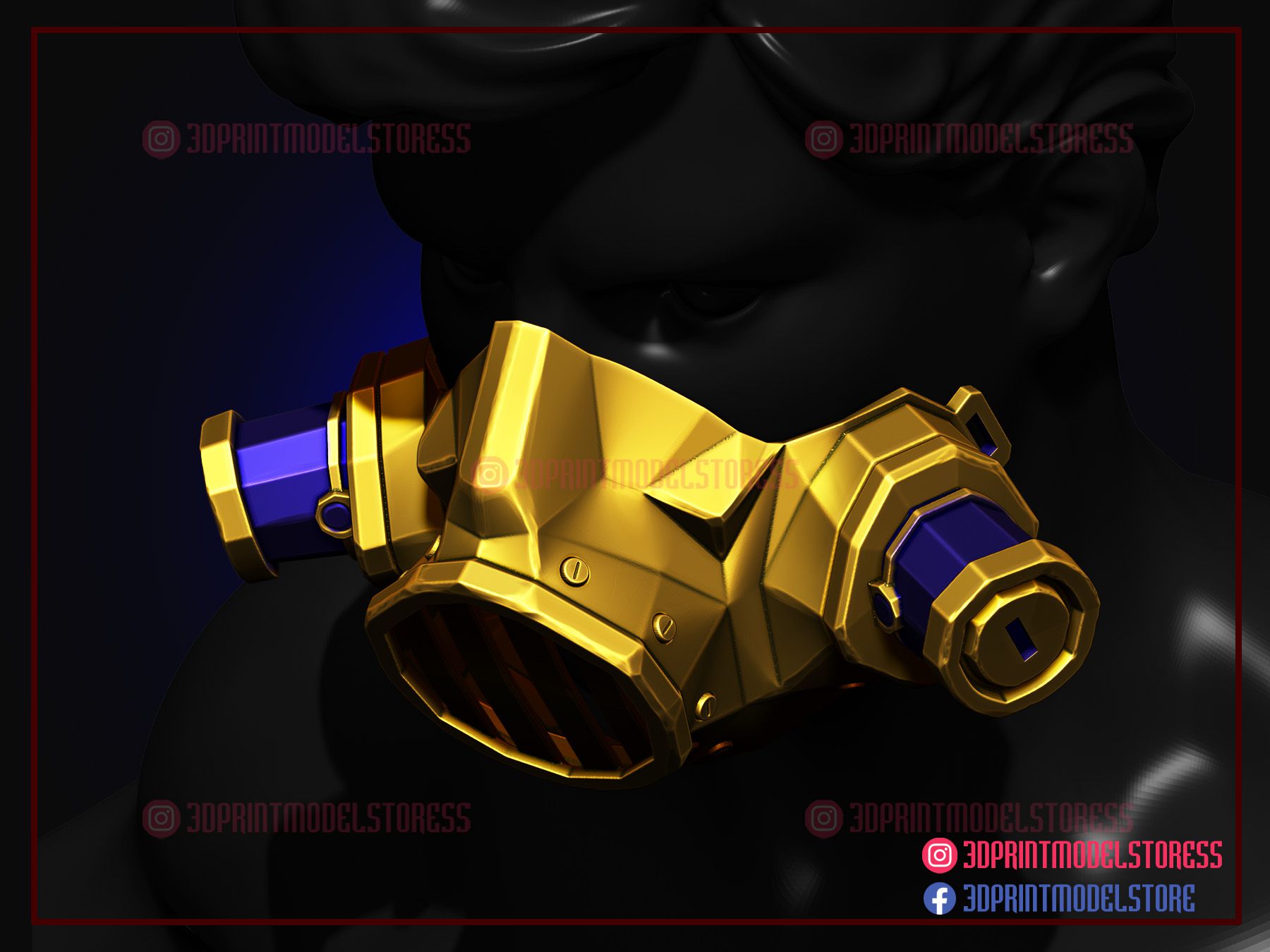 🚓 Enforcer Mask - League of Legends Arcane Cosplay Mask・ 3D File for ・Cults