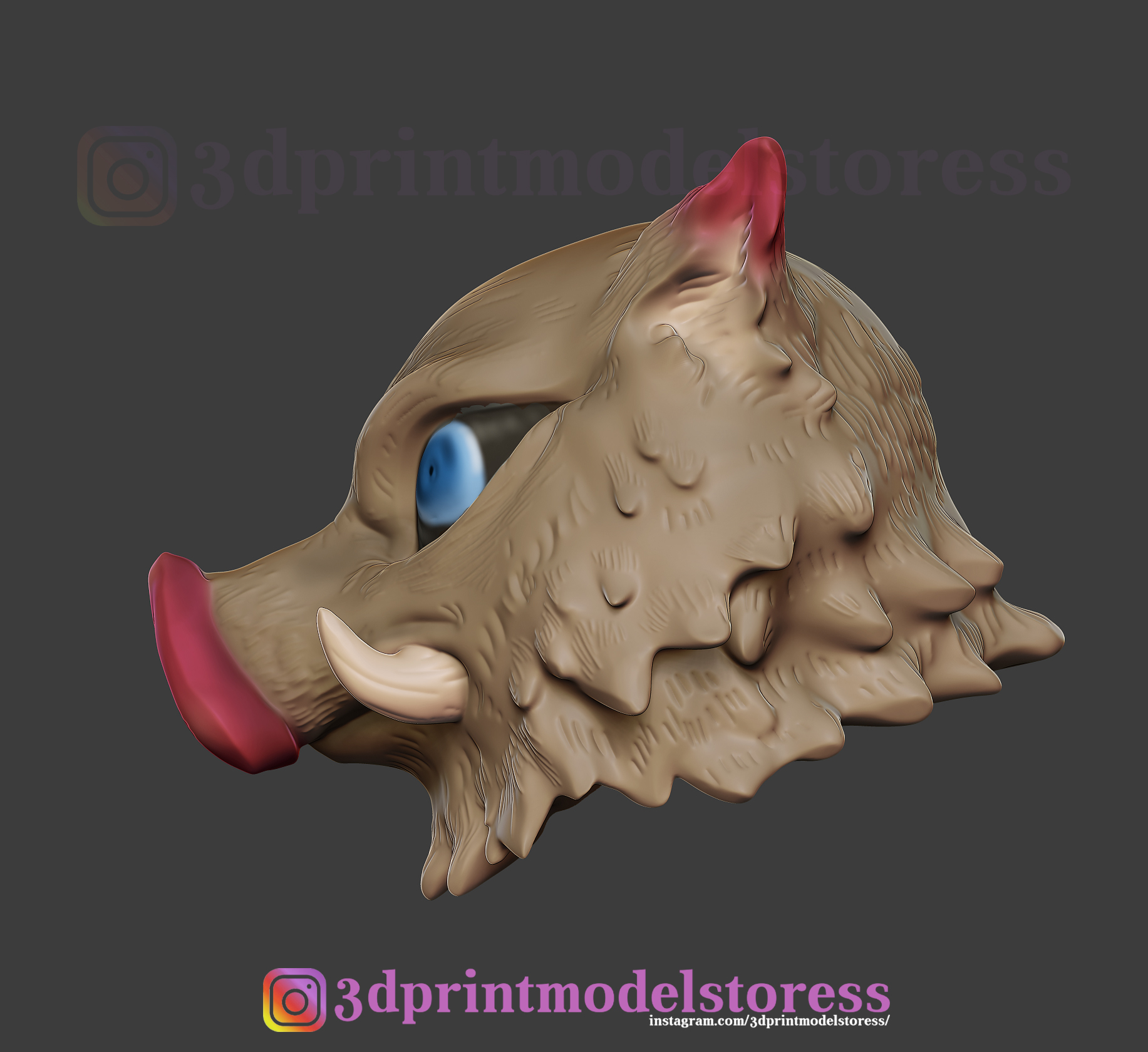 3D file Demon Slayer Inosuke Mask Kimetsu no Yaiba Cosplay Helmet 🪖 ...