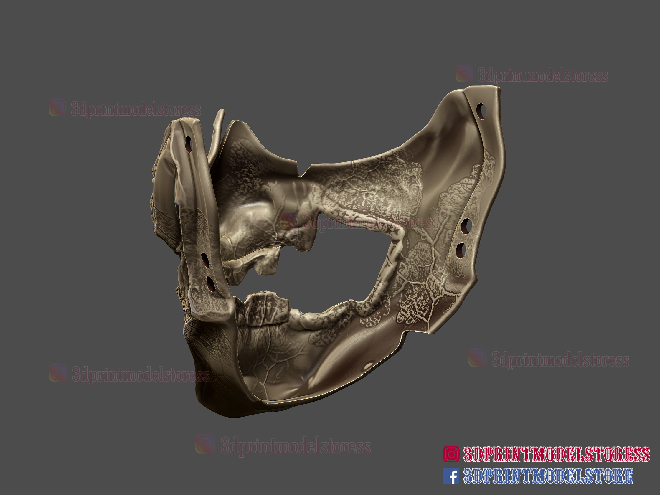 3D file Ghost of Tsushima Skeletal Vengeance Mask - Japanese Oni ...