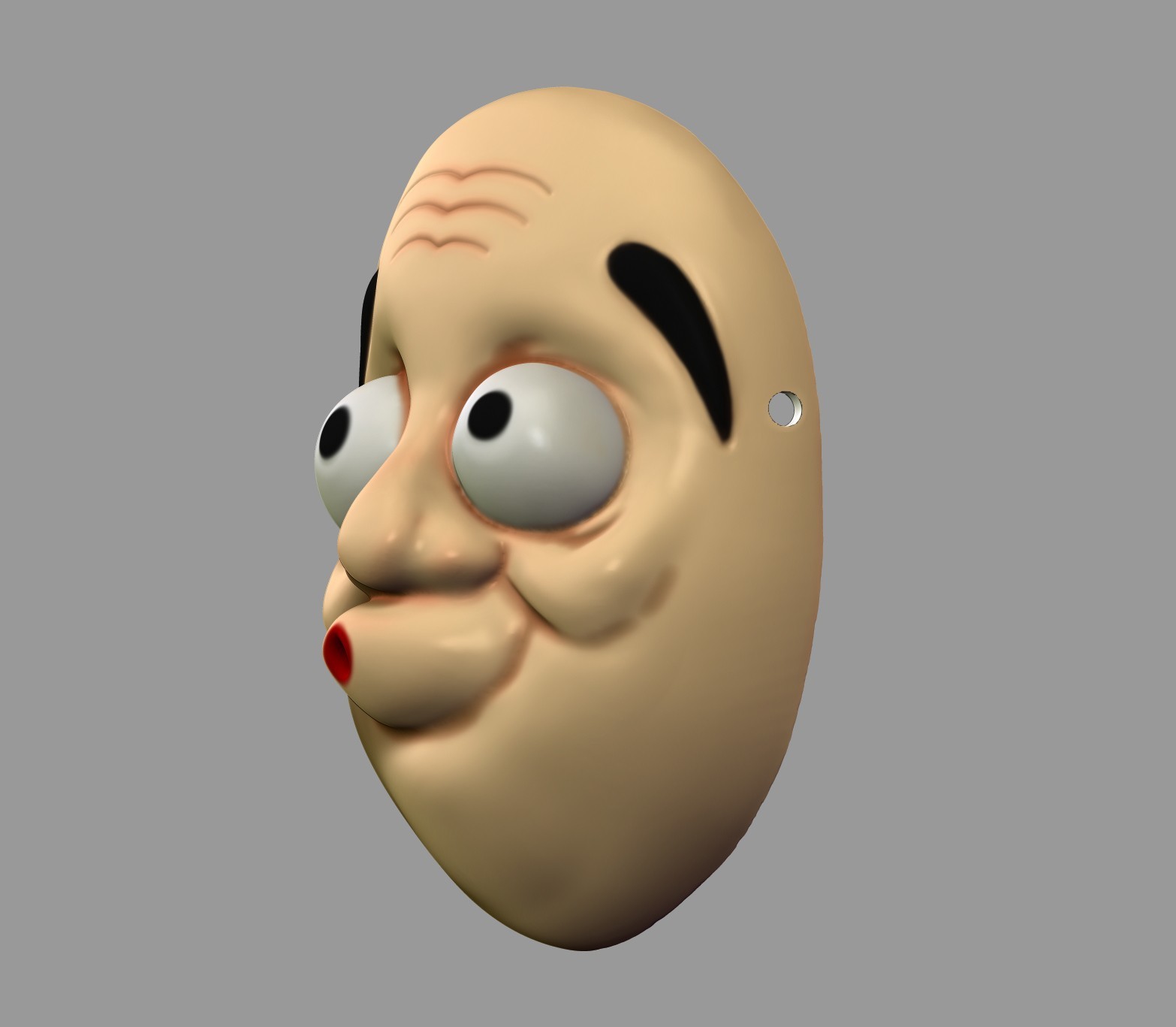 3D file Japan Anime Death Note Mask Hyottoko L Cosplay Halloween STL ...