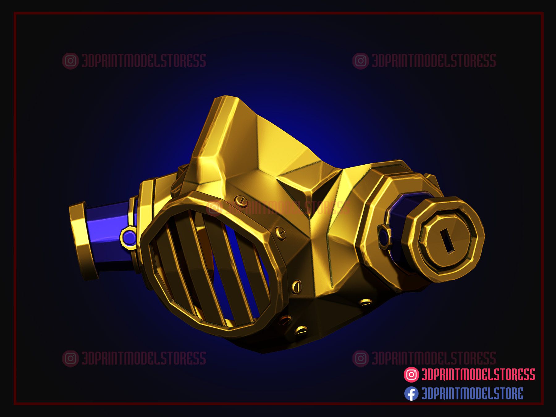 🚓 Enforcer Mask - League of Legends Arcane Cosplay Mask・ 3D File for ・Cults