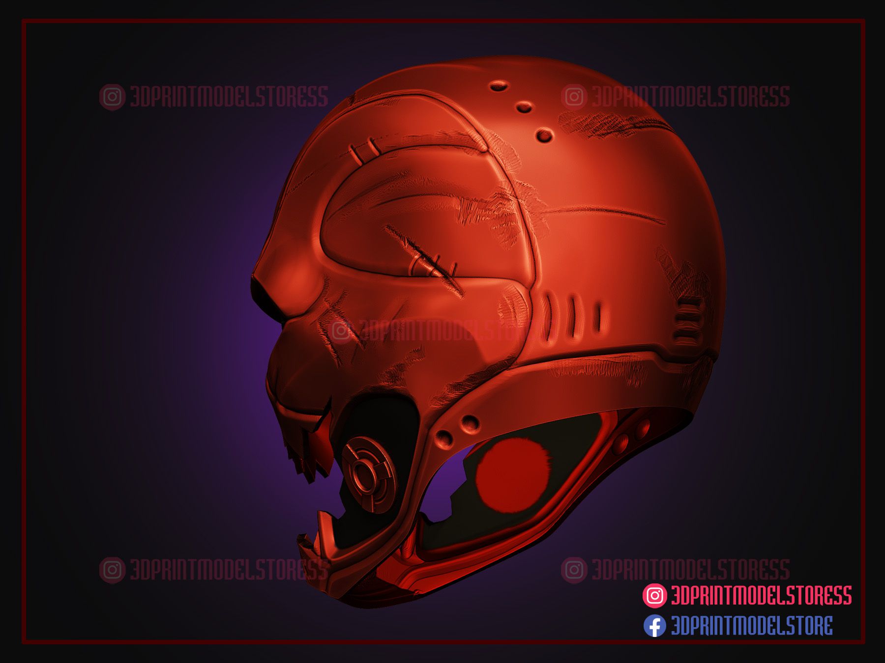 Fichier 3D Casque Red Hood Damage - Casque Jason Todd Red Hood 🎲・Objet ...