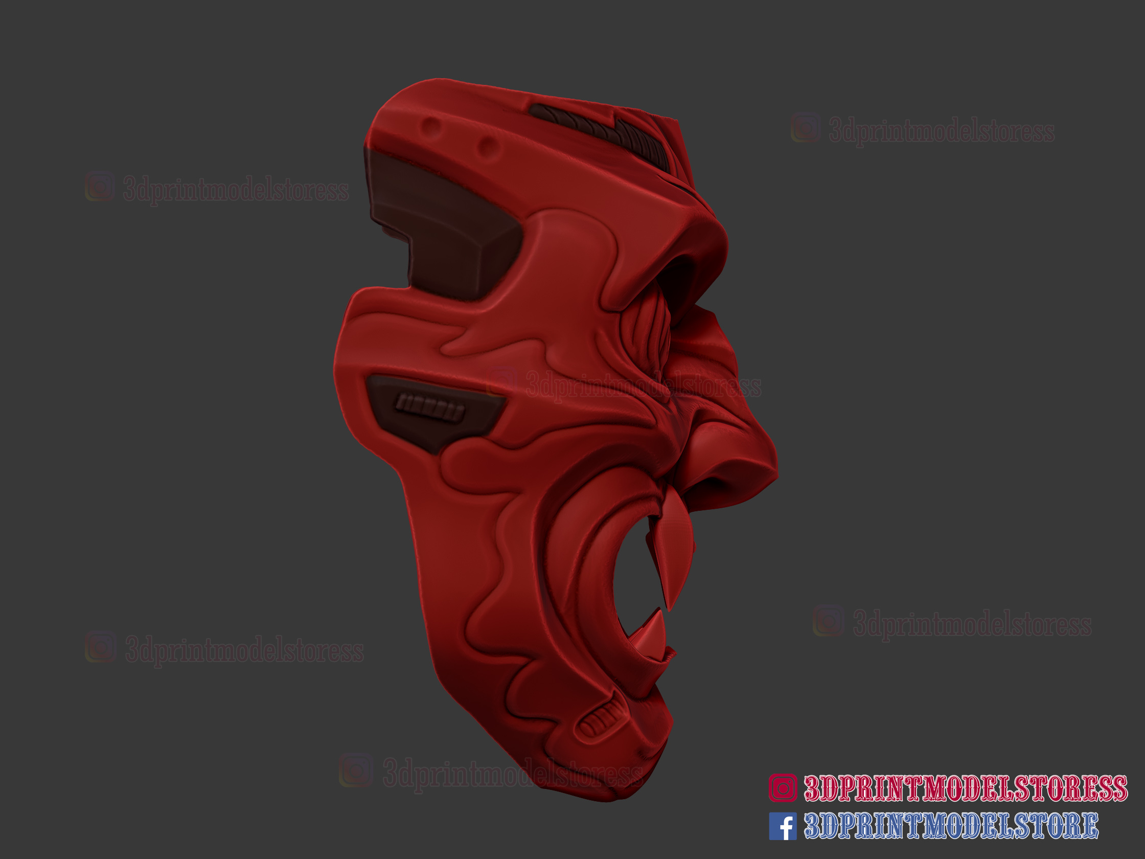 3D file Cyborg Oni Mask - Japanese Kitsune Demon 🤖 ・Template to ...