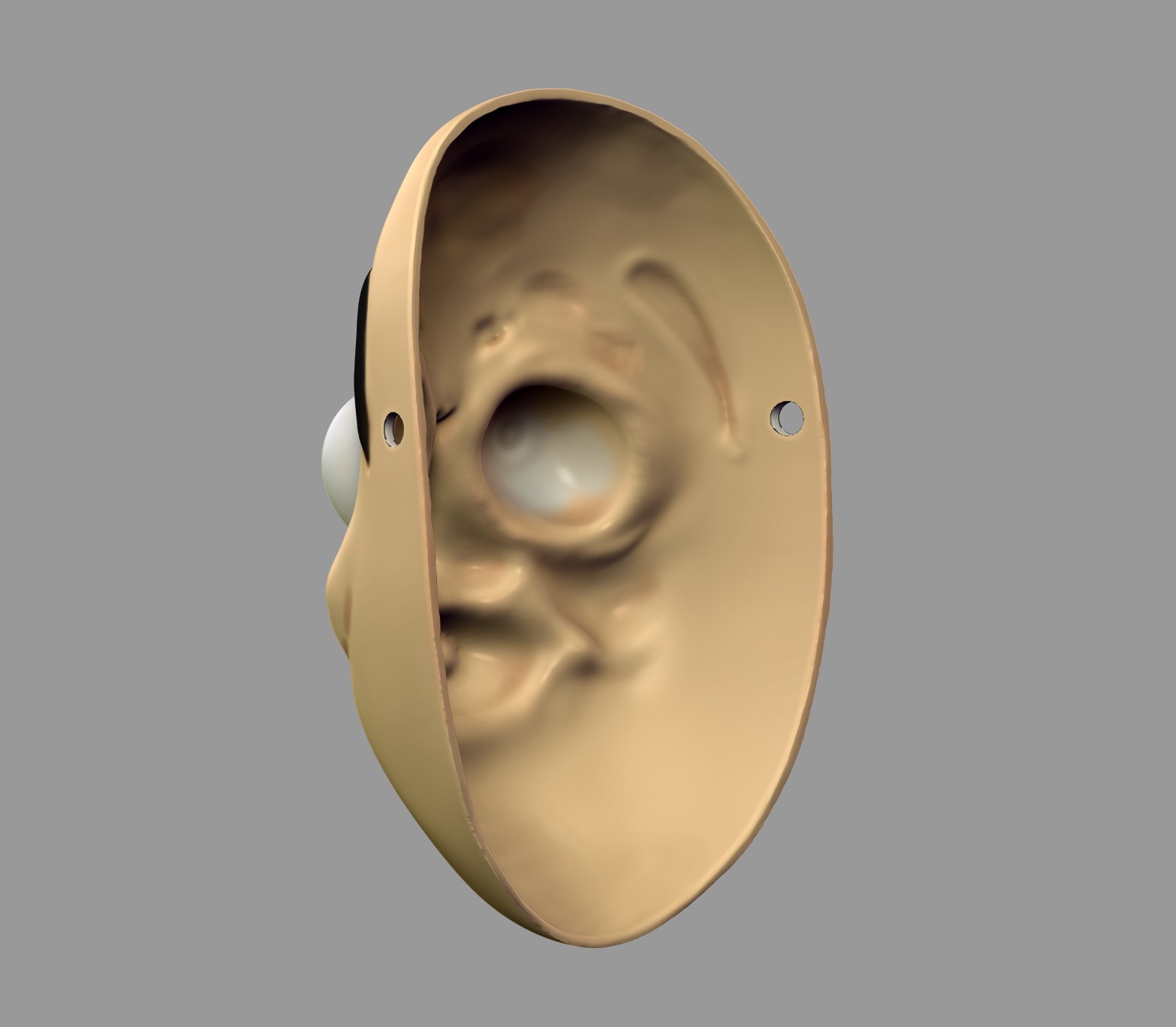 3D file Japan Anime Death Note Mask Hyottoko L Cosplay Halloween STL ...