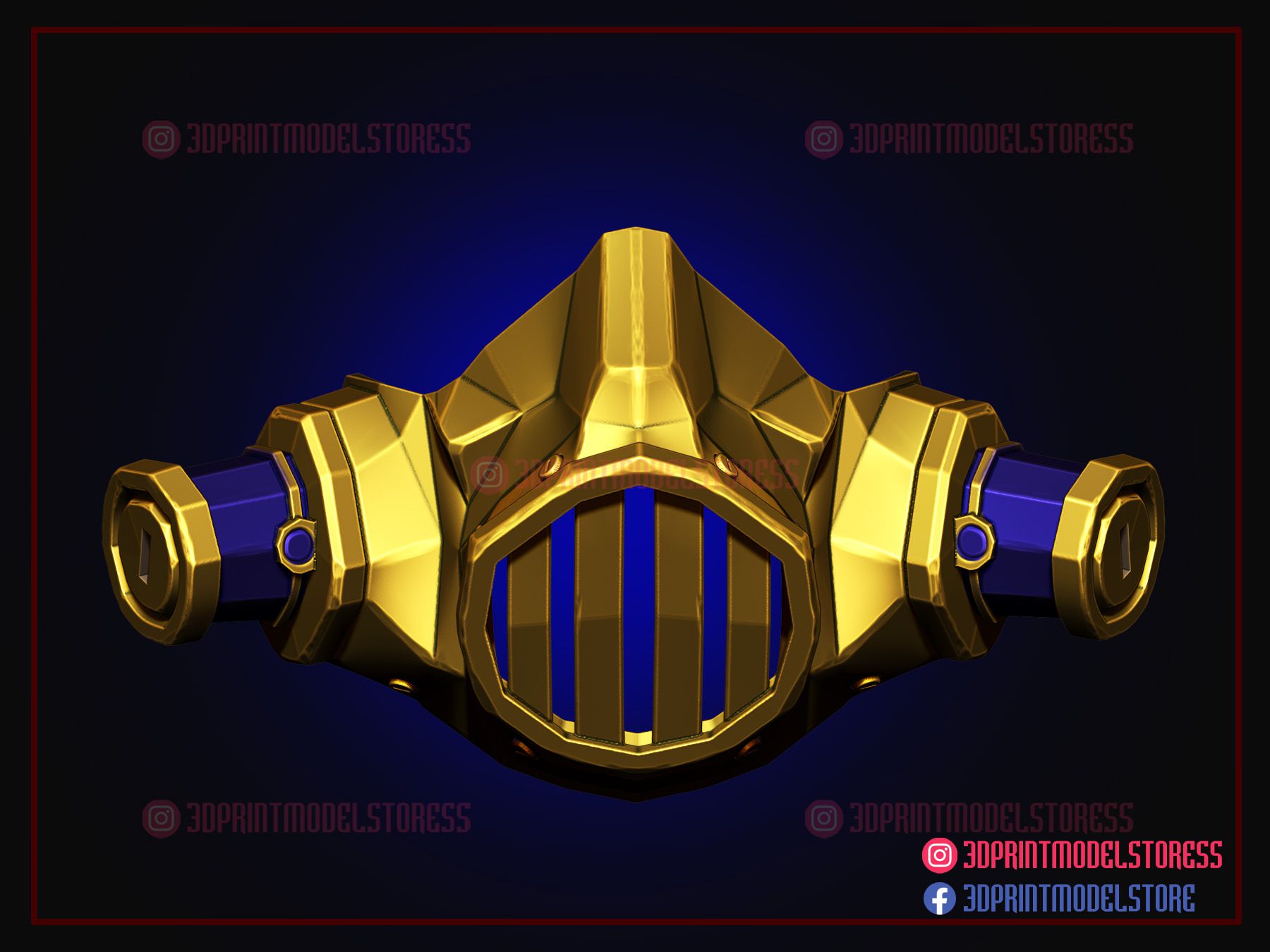 🚓 Enforcer Mask - League of Legends Arcane Cosplay Mask・ 3D File for ・Cults