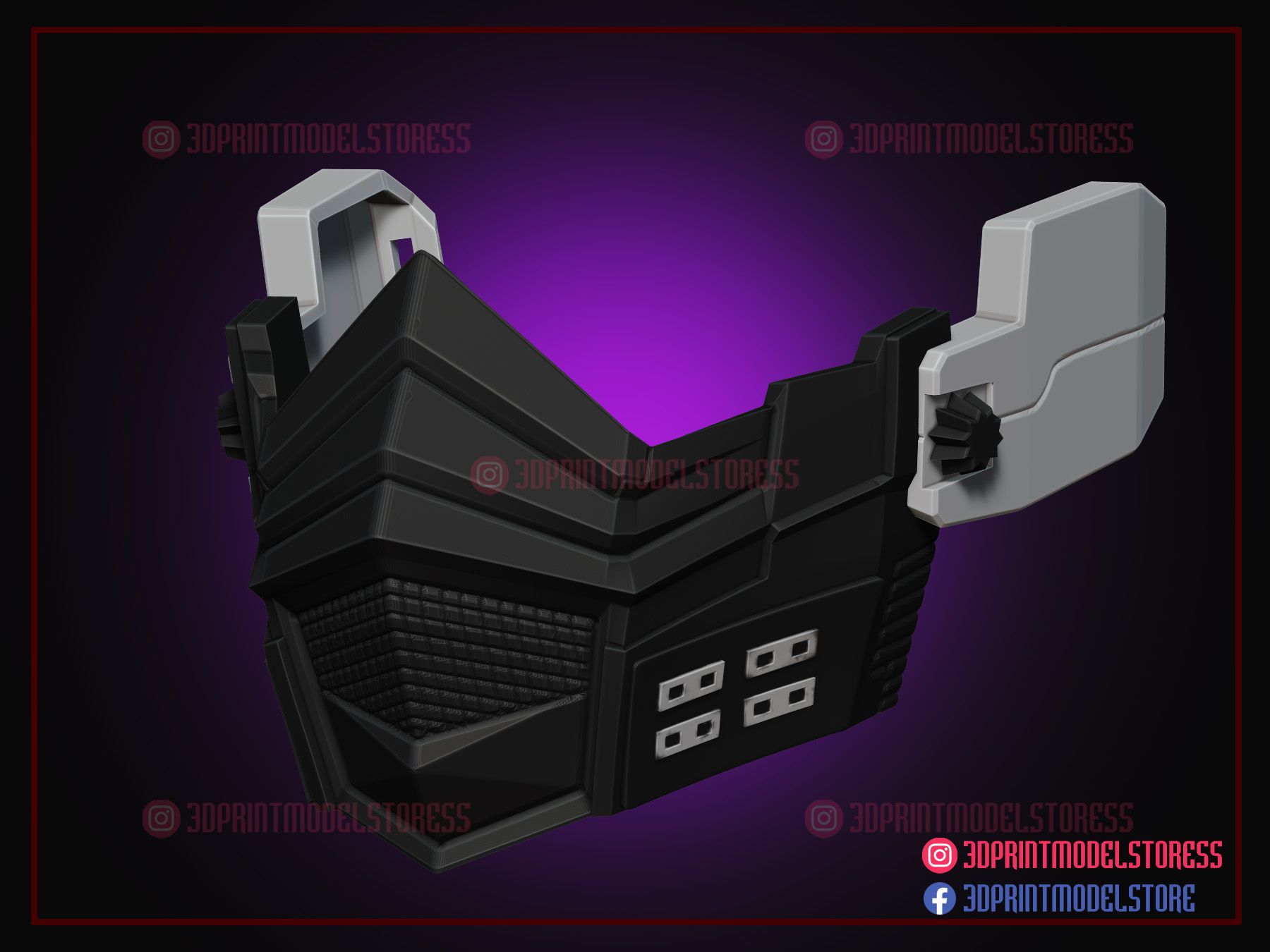 📁 Shinso Hitoshi Mask My Hero Academia - Artificial Vocal Cords STL ...