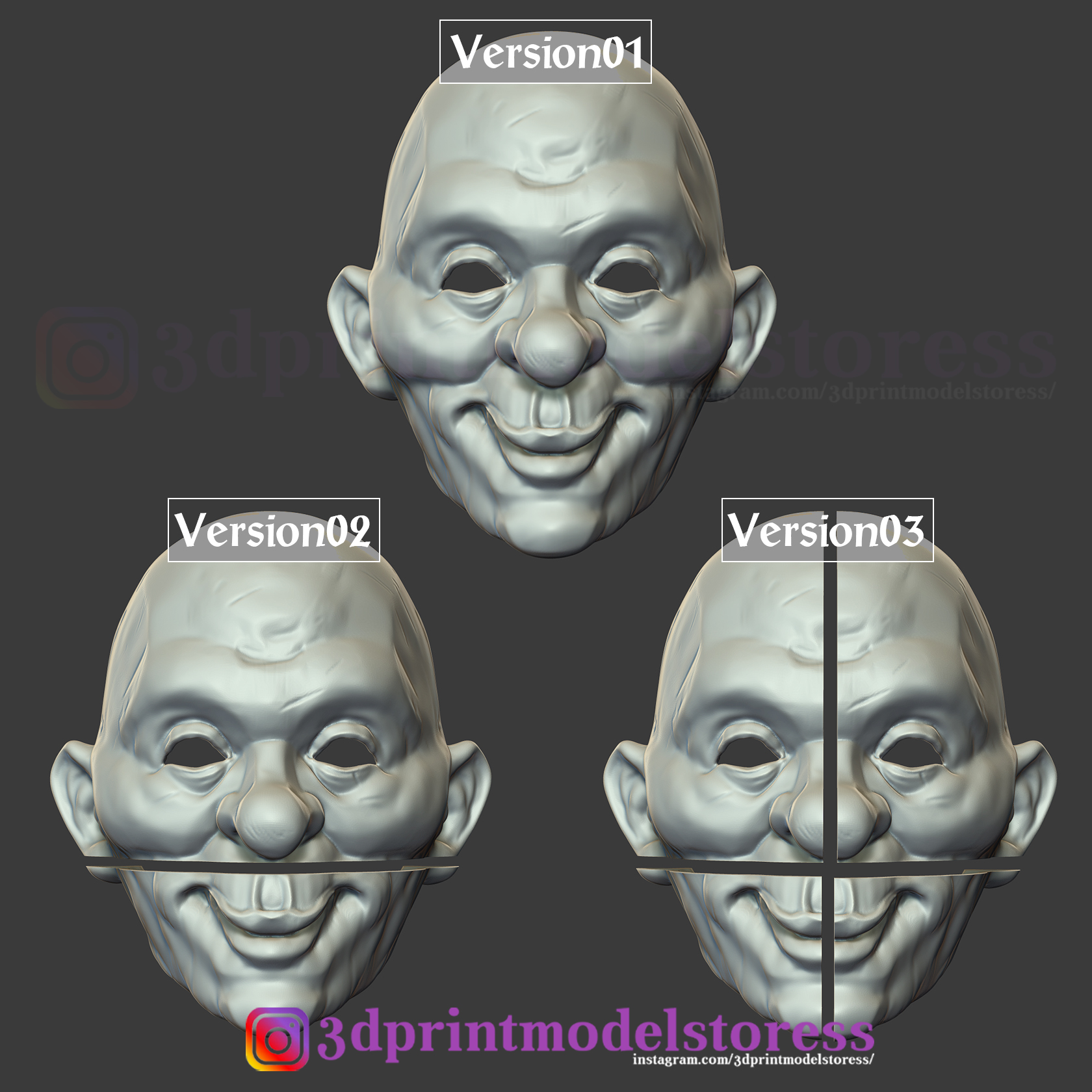 🤡 Henchmen Dark Knight Clown Joker Mask Costume Helmet・ 3D File for ・Cults