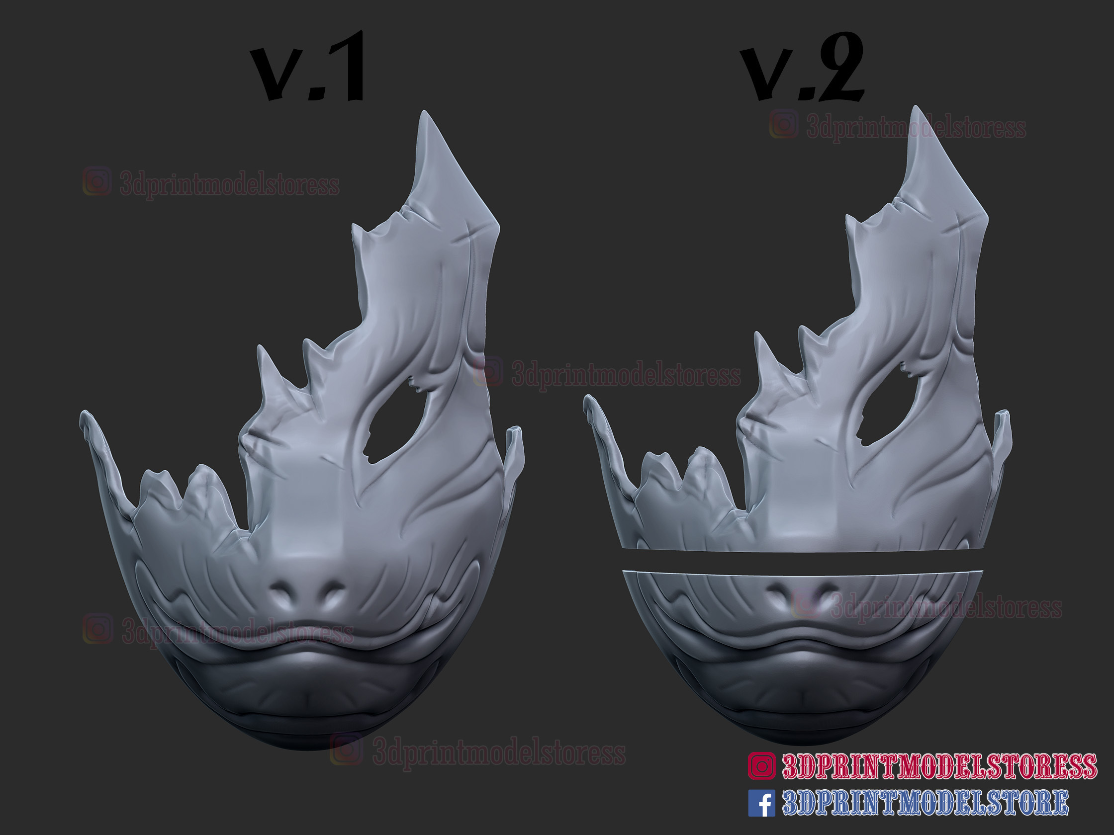 👻 Ghost of Tsushima Tomoe Mask・ 3D File for ・Cults