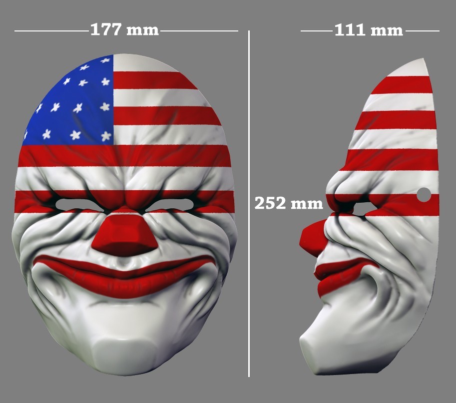 3D file Payday 2 the Heist Dallas Game Mask Cosplay Halloween STL File ...