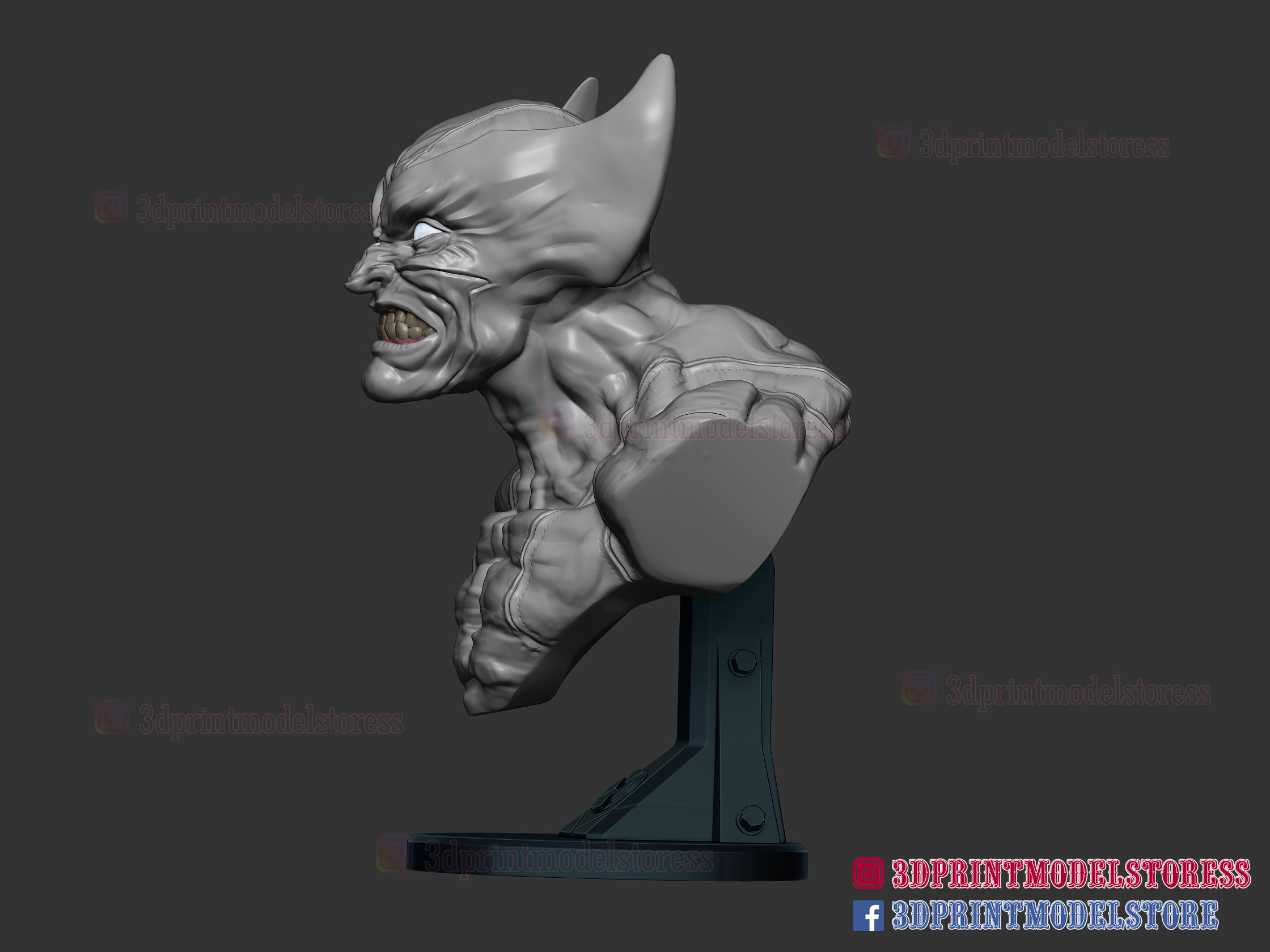 3D file Marvel Wolverine Bust X-men Sculpture STL File 👤 ・3D printer ...