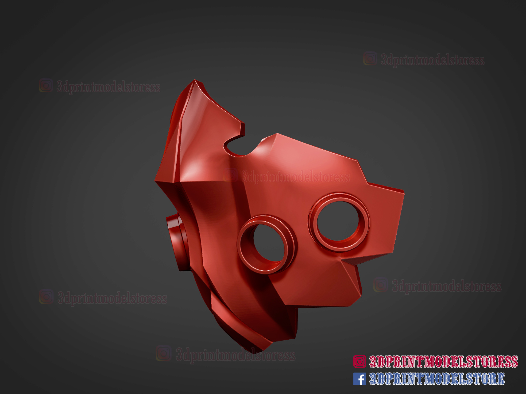 🗼 Tokyo Ghoul Tatara Red Mask - Anime Cosplay Halloween・Archivo STL ...