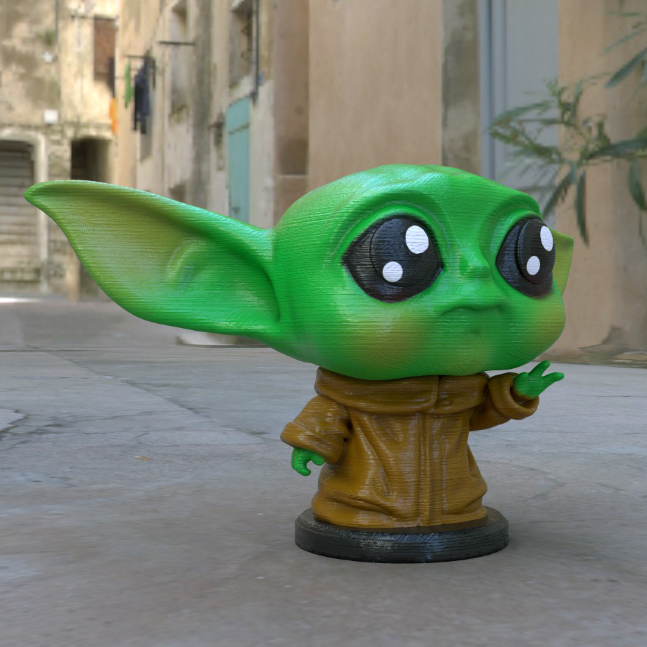 👶 Cute baby Yoda statue STL file sculpt 3D print model・Free 3D File for ...