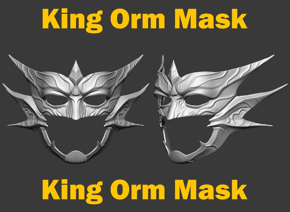🤴 King Orm Aquaman Mask - DC Comics Cosplay・ 3D File for ・Cults