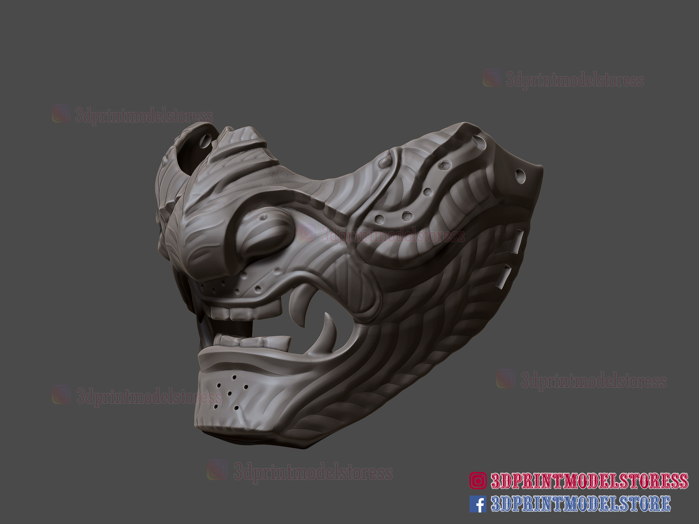 🗡️ Japanese Oni Samurai Ghost Mask - Ghost of Tsushima Cosplay Costume ...