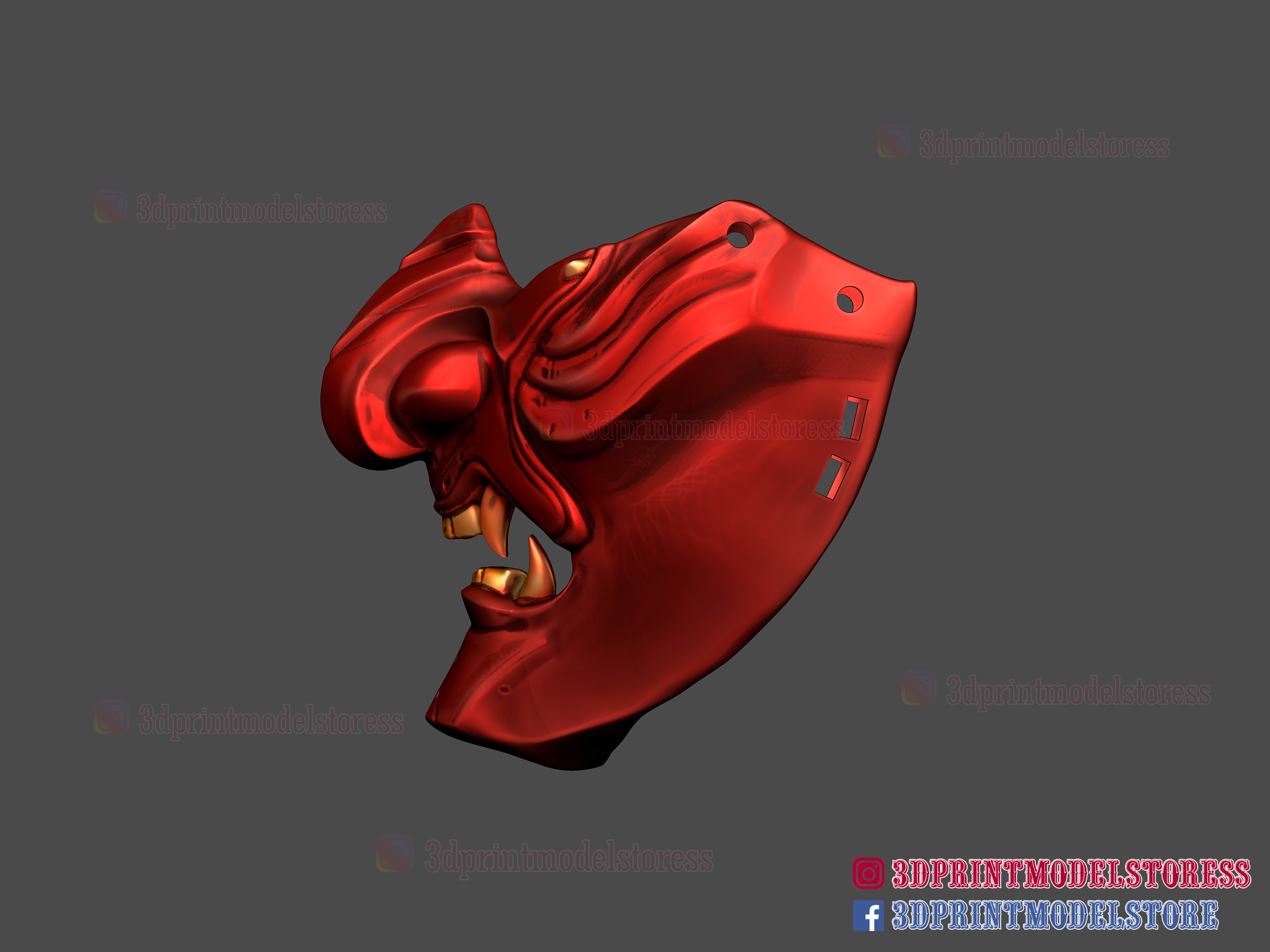 👻 Ghost of Tsushima - Oni Samurai Ghost Mask・ 3D File for ・Cults