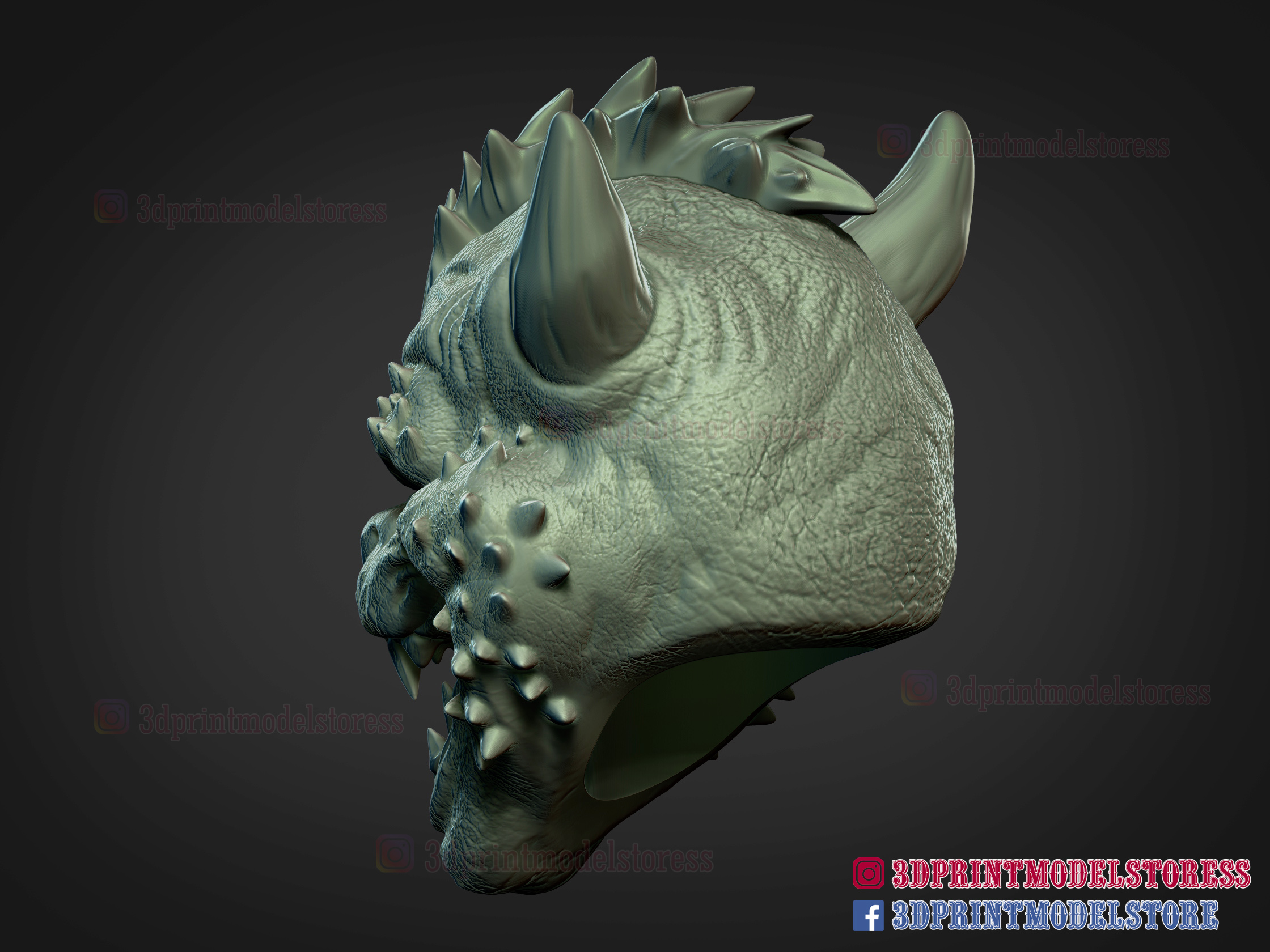 STL file Bowser Head Sculpt for Action Figures 🐢 ・3D printing idea to ...