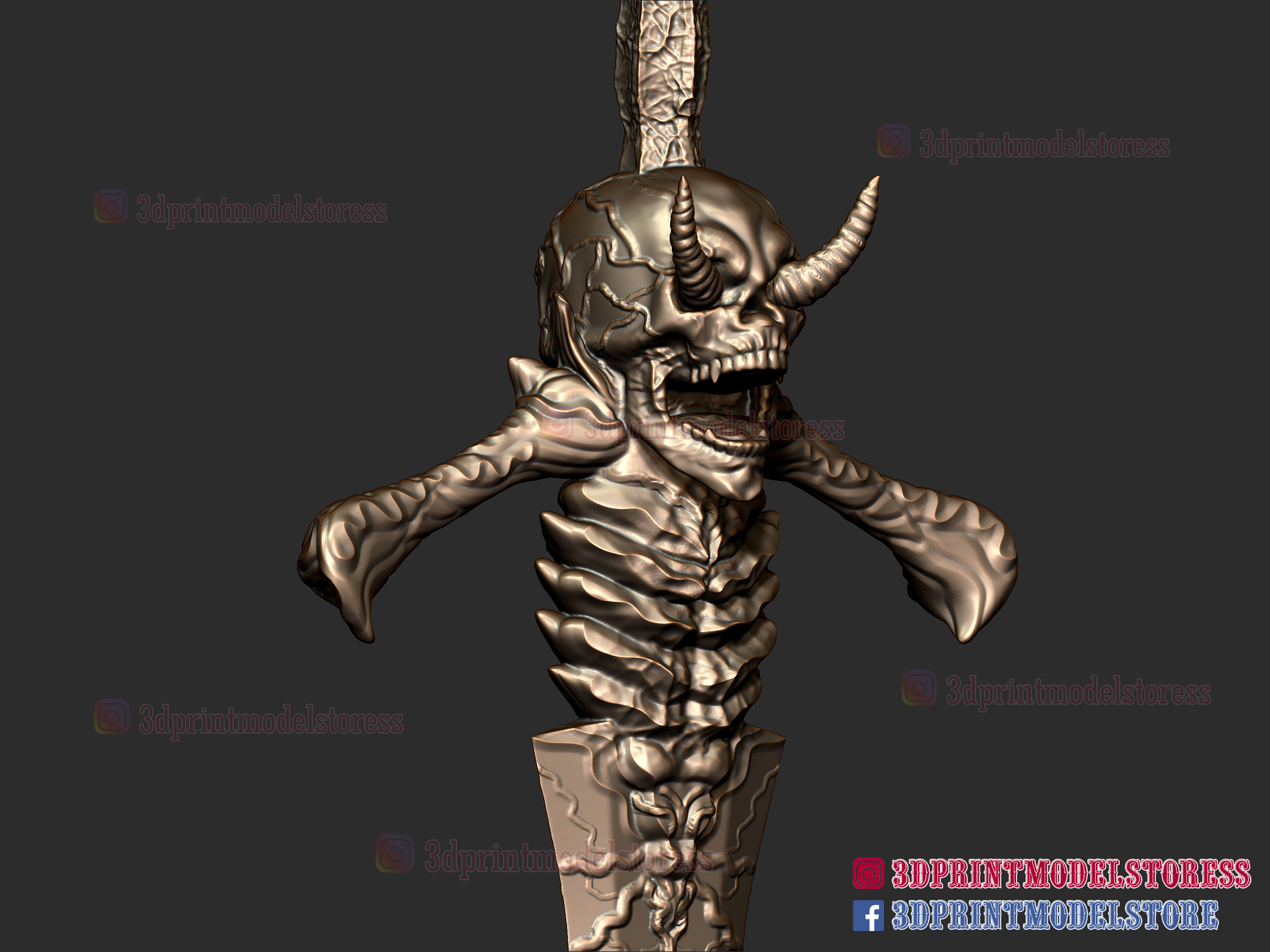 😈 Devil May Cry Rebellion Sword 3D print model・ 3D File for 3D printing ...