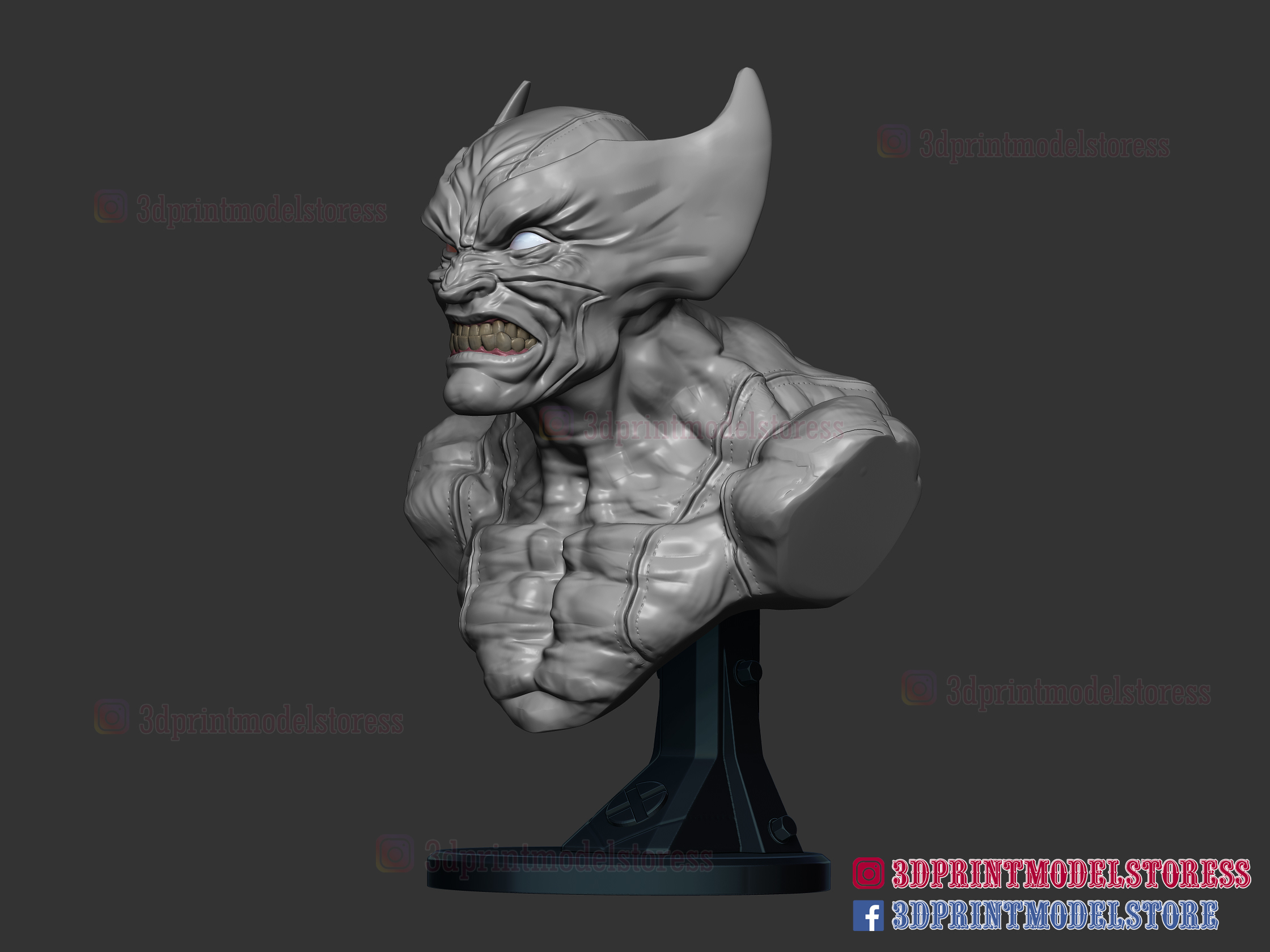 3D file Marvel Wolverine Bust X-men Sculpture STL File 👤 ・3D printer ...