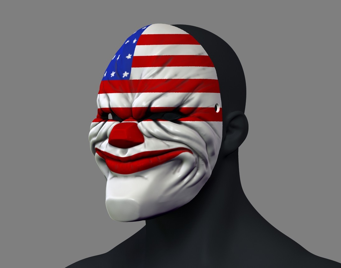 3D file Payday 2 the Heist Dallas Game Mask Cosplay Halloween STL File ...