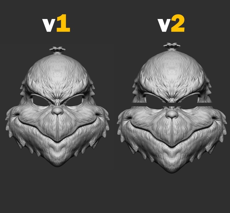 🎄 The Grinch Mask Christmas Costume Halloween Cosplay STL File・ 3D File ...