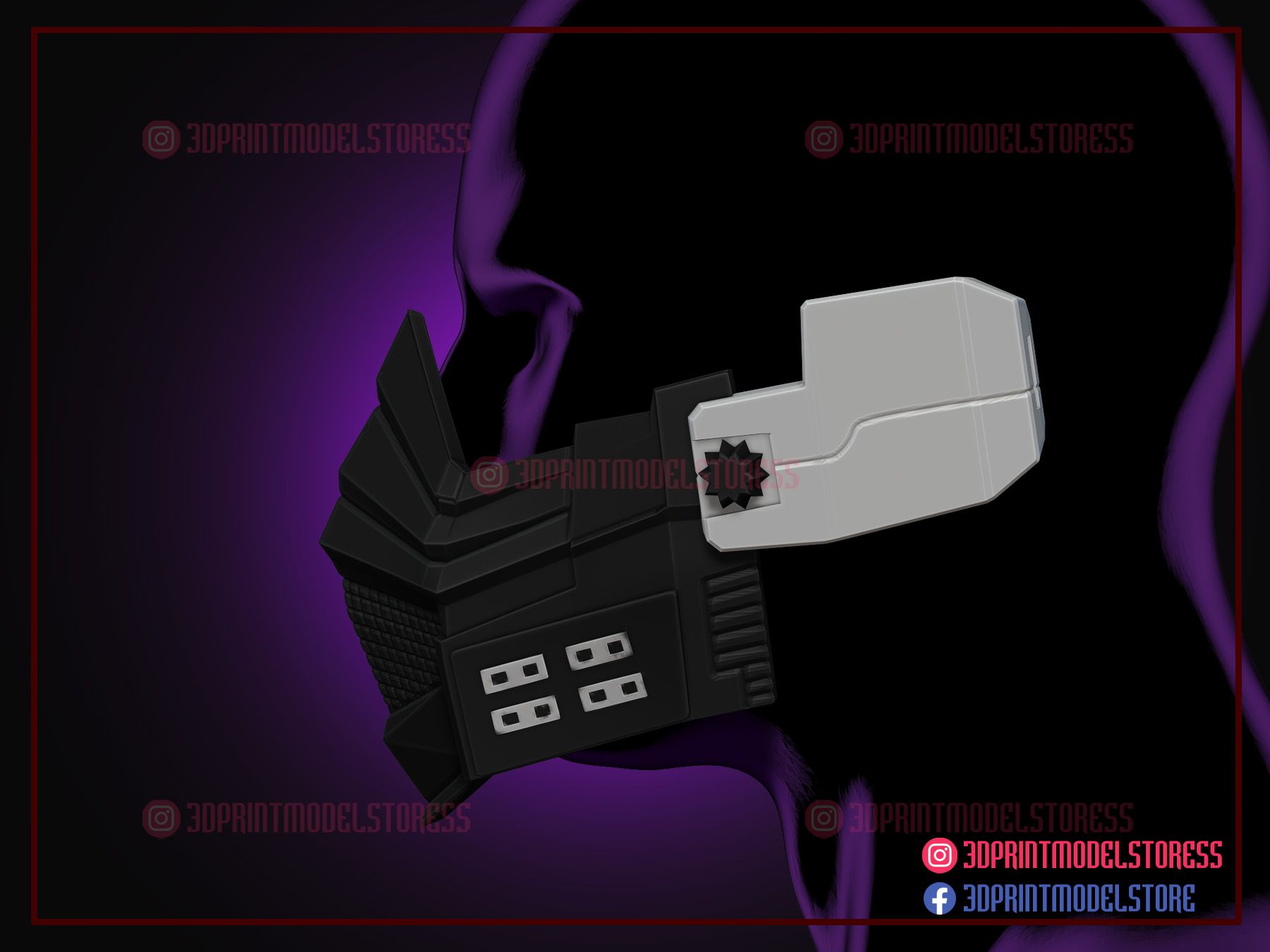 📁 Shinso Hitoshi Mask My Hero Academia - Artificial Vocal Cords STL ...