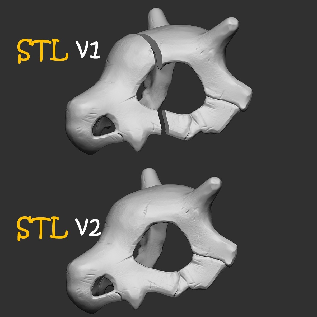 🐕 Cubone Dog Mask・ 3D File for ・Cults