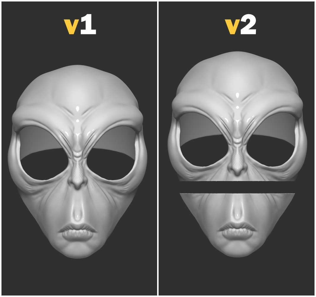 3D file Alien Mask Cosplay STL File 👽 ・3D printer model to download・Cults