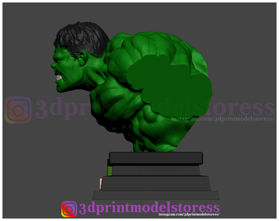 👤 Hulk Bust 3D Printable Statue・Free 3D File for 3D printing・Cults