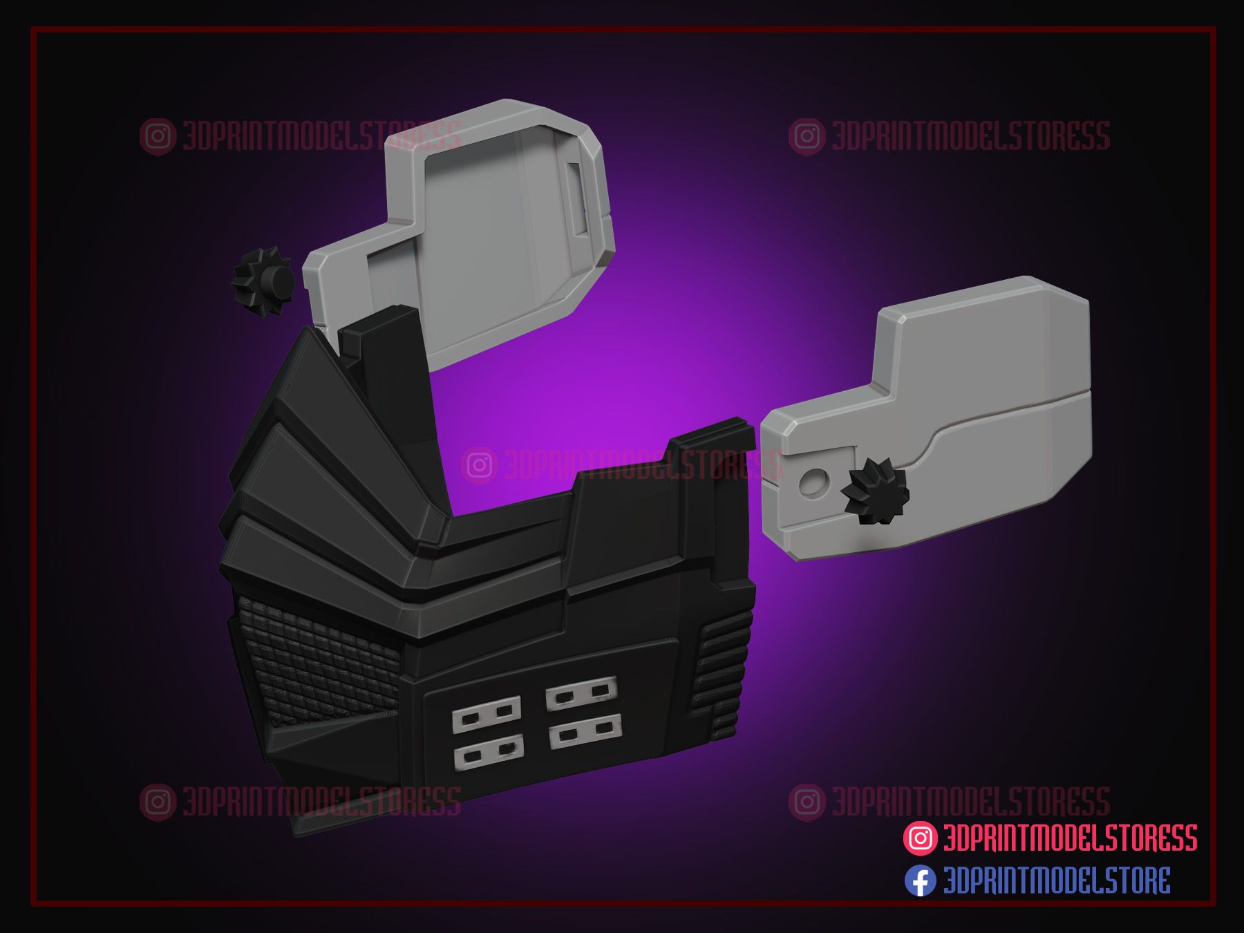 📁 Shinso Hitoshi Mask My Hero Academia - Artificial Vocal Cords STL ...