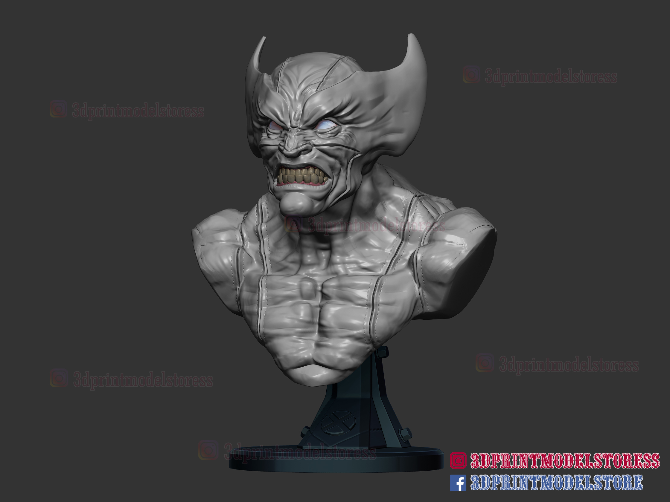 3D file Marvel Wolverine Bust X-men Sculpture STL File 👤 ・3D printer ...