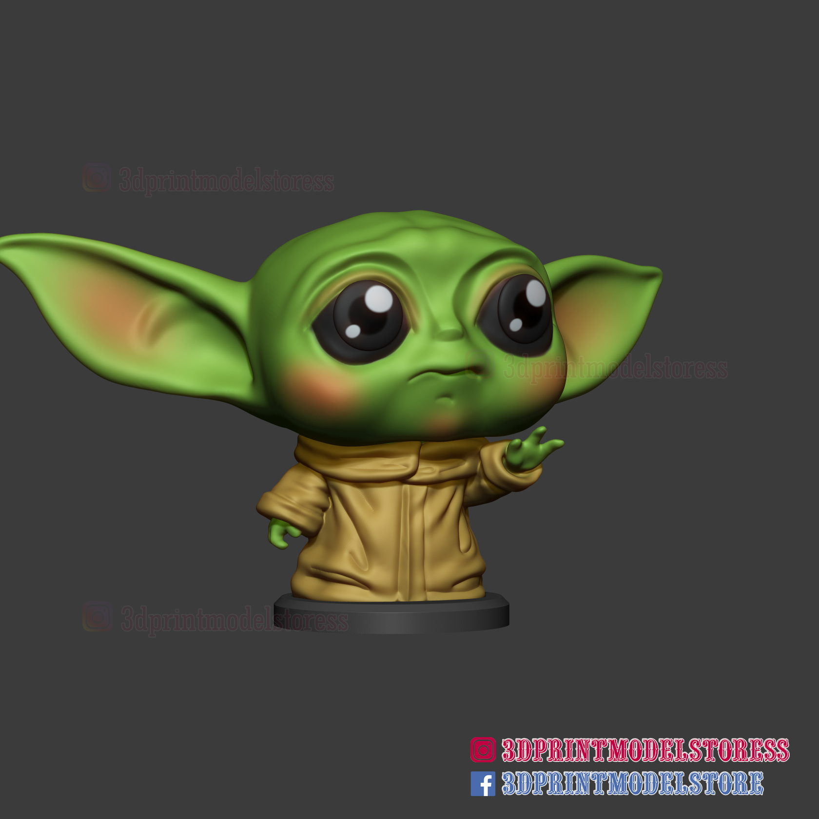 👶 Cute baby Yoda statue STL file sculpt 3D print model・Free 3D File for ...