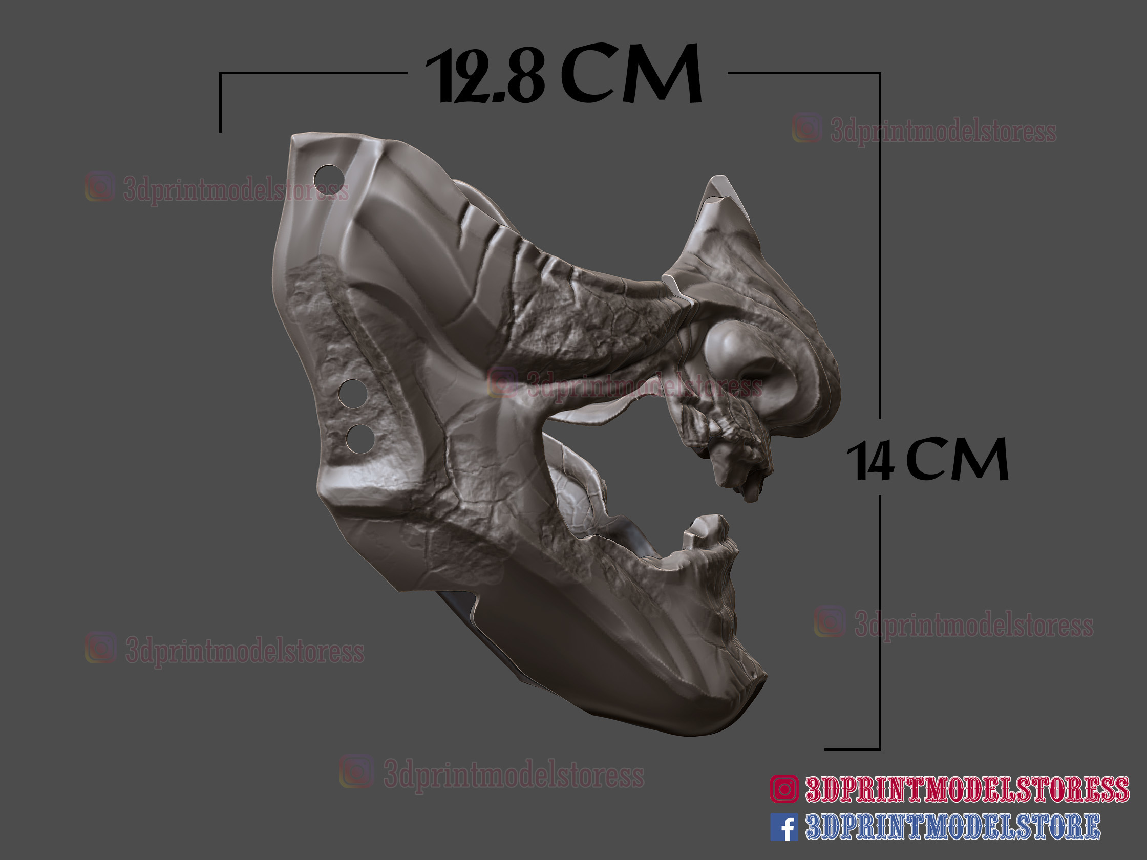 3D file Ghost of Tsushima Skeletal Vengeance Mask - Japanese Oni ...